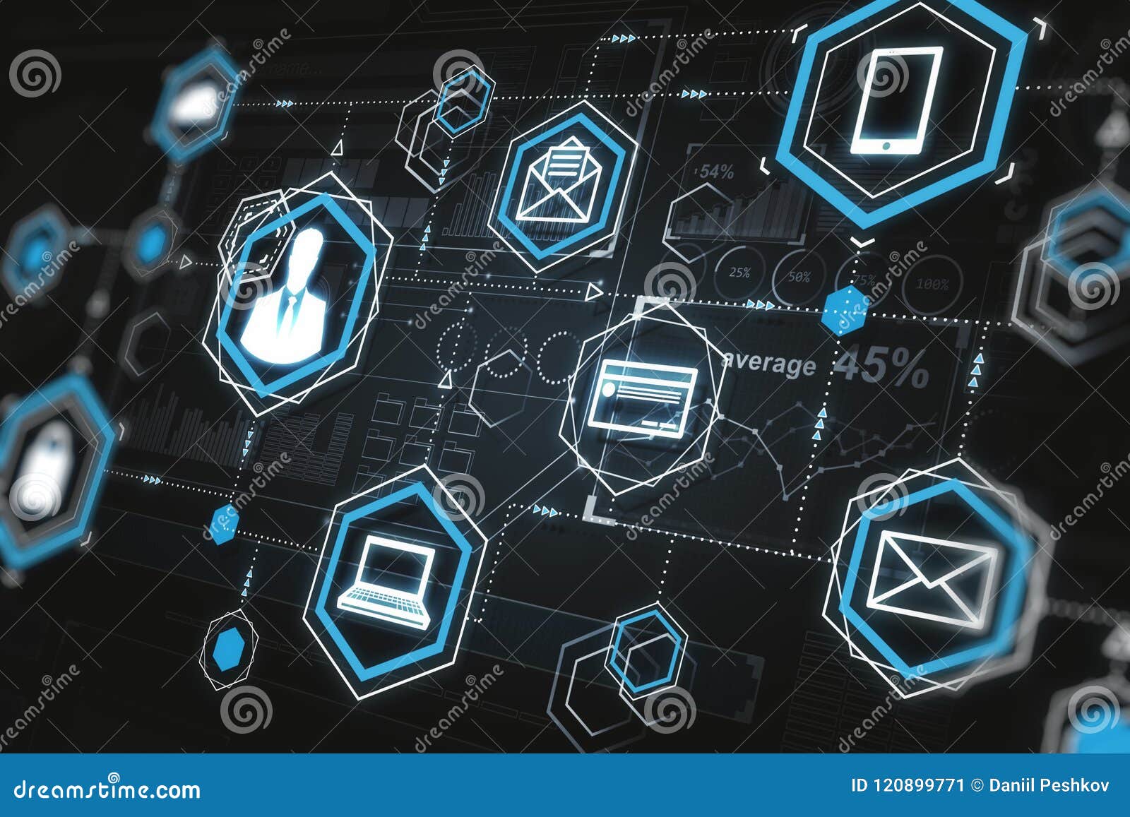 Iot cloud stock illustration. Illustration of interface - 120899771