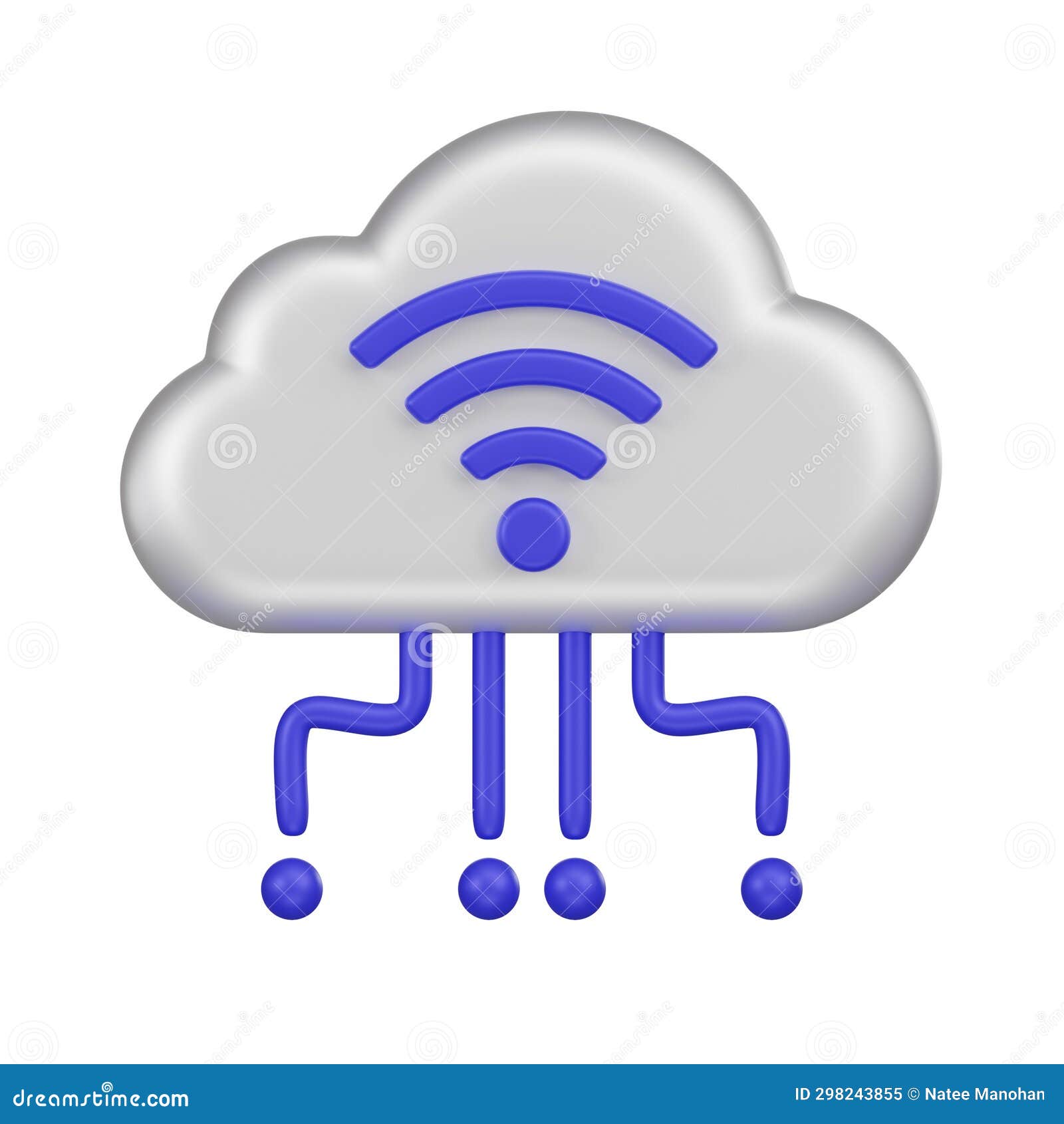 IoT Cloud Platform 3d Icon stock image. Illustration of mobile - 298243855