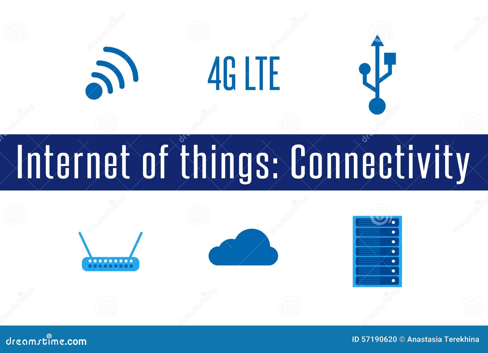 IoT - Connectivity stock vector. Illustration of interface - 57190620