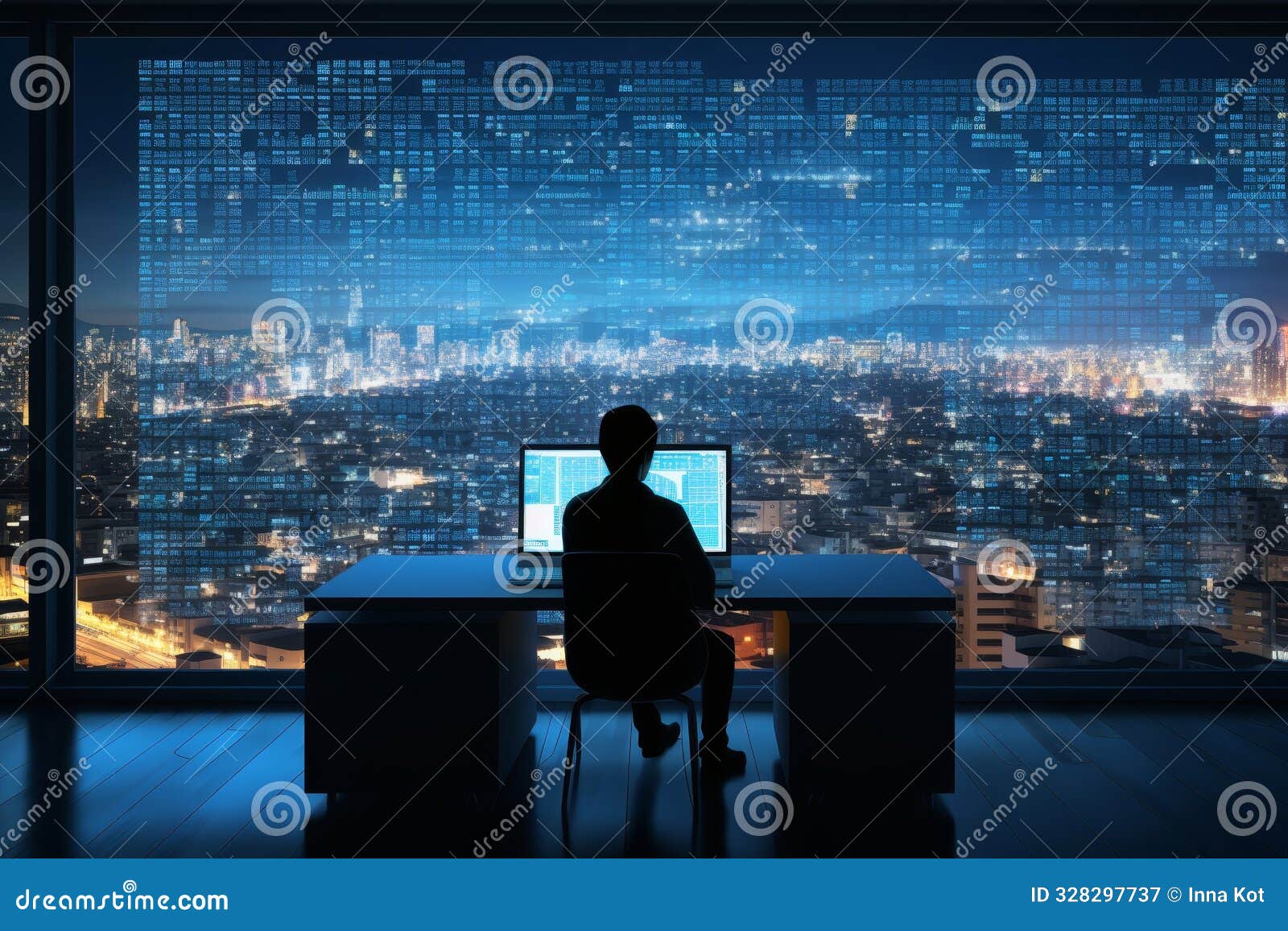 Iot Development Programmer Creating Smart City Software With Binary