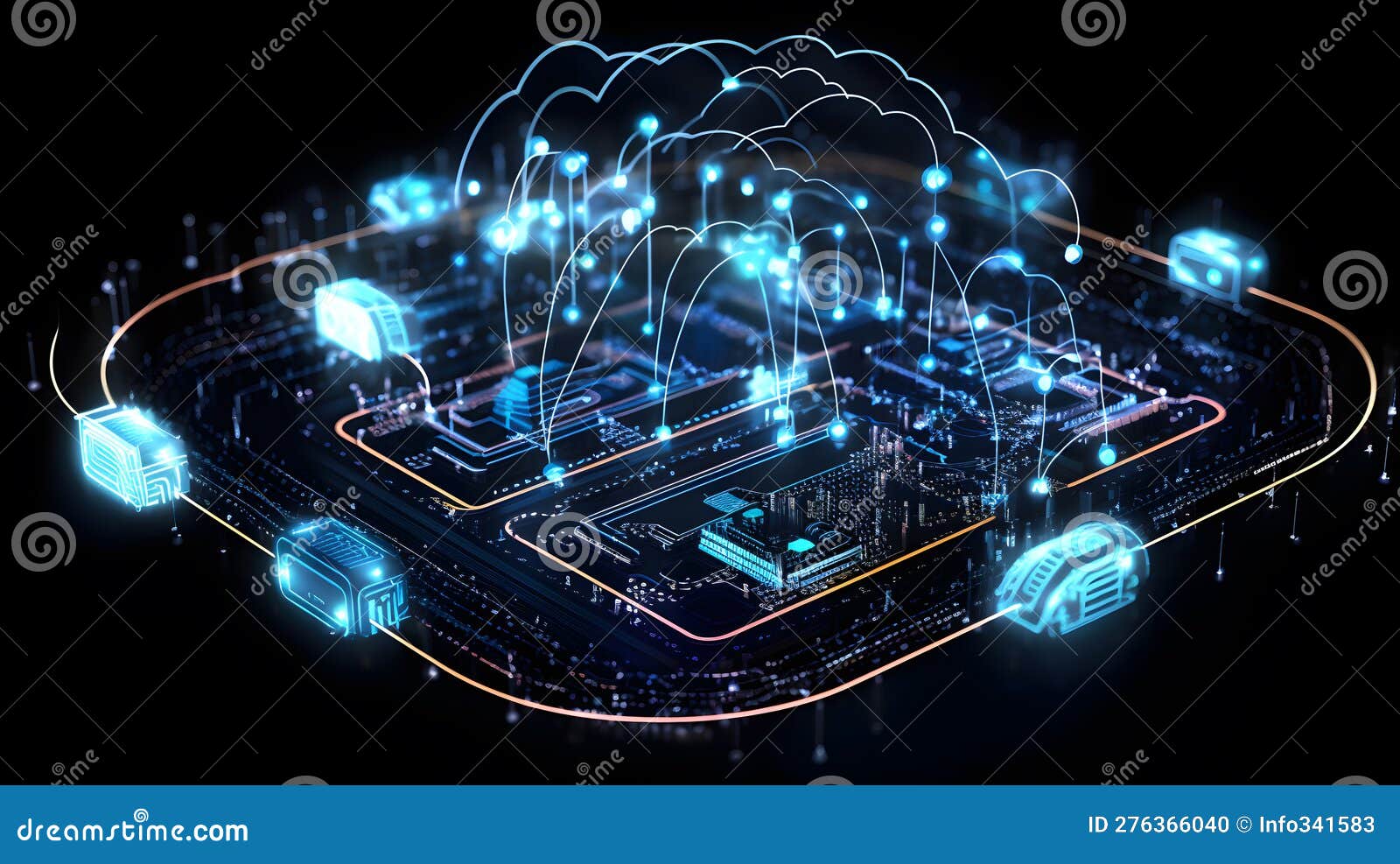 An IoT Device Communicating with a Cloud Platform Collect Seven Created ...