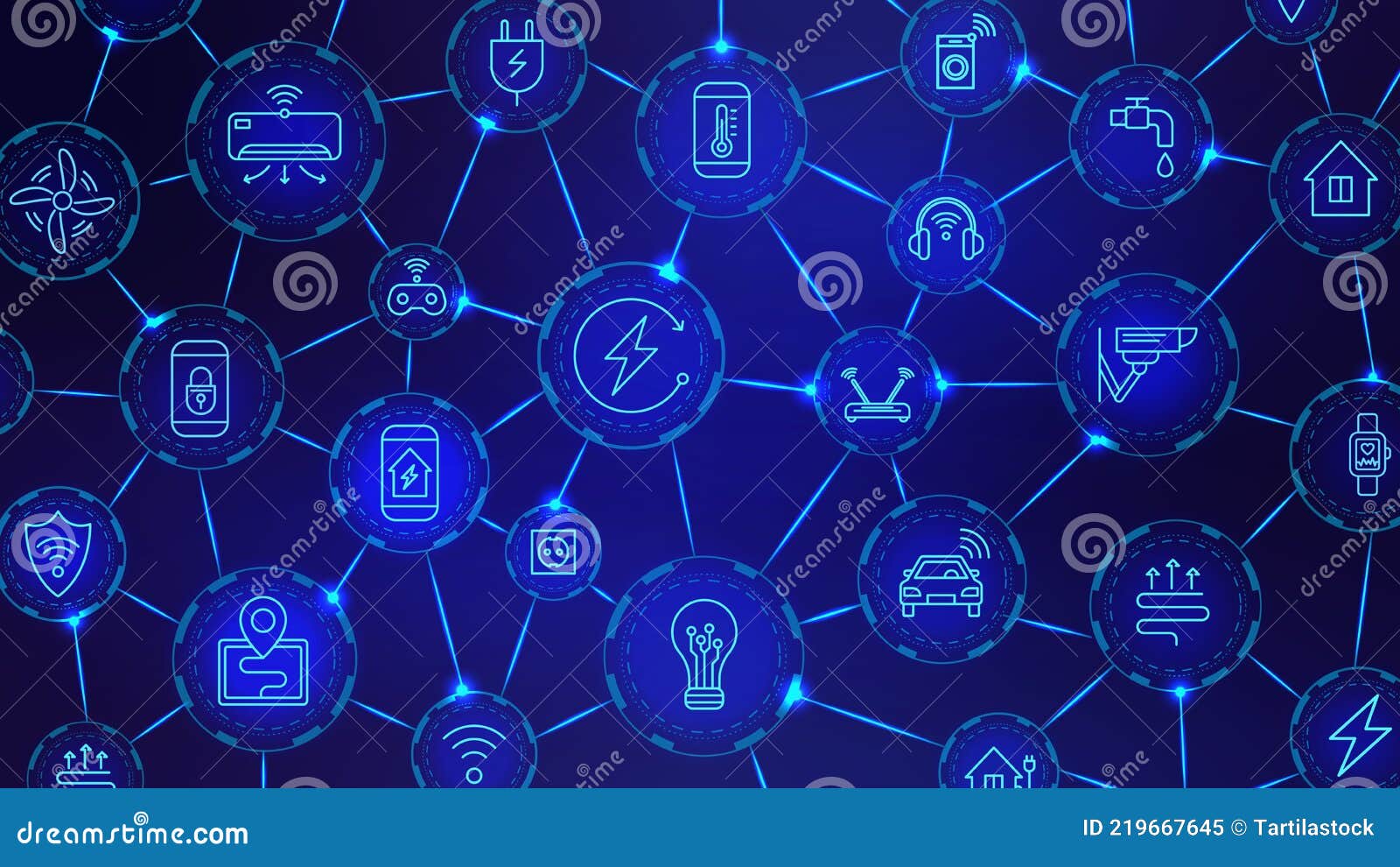 Iot Digital Chain. Wireless Technology, Connected Devices and Smart ...