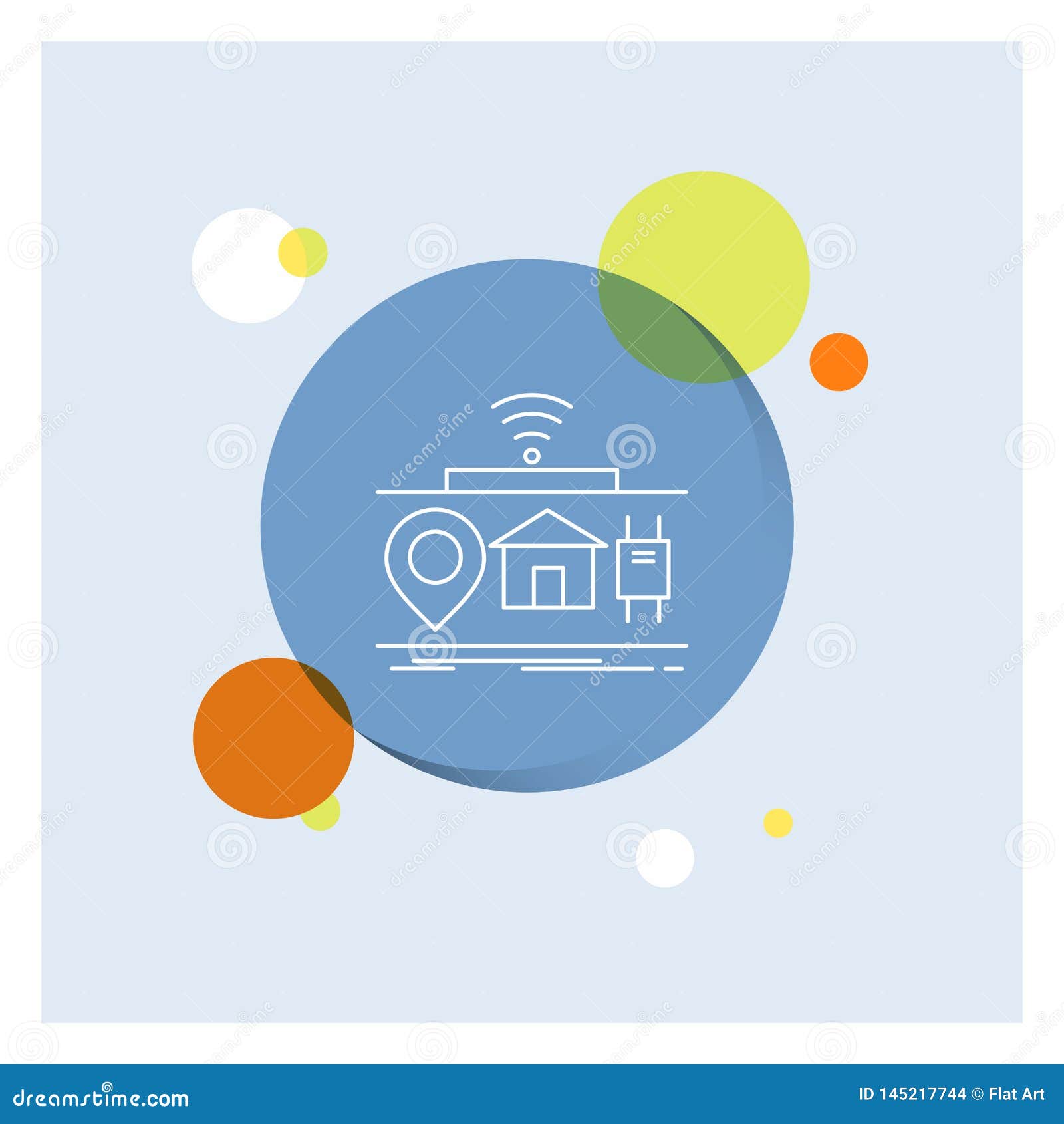 IOT, Gadgets, Internet, of, Things White Line Icon Colorful Circle ...