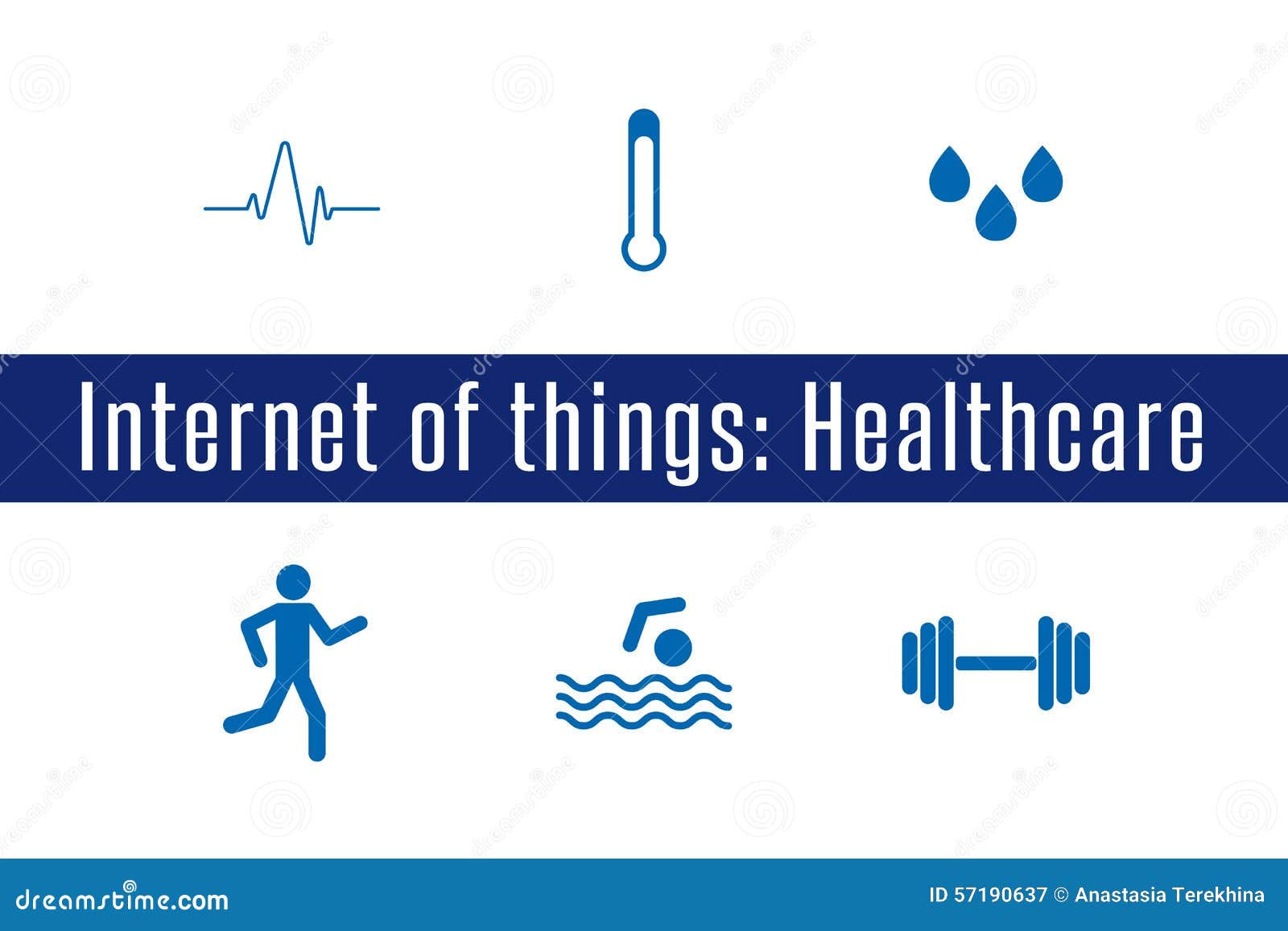 IoT - Healthcare stock vector. Illustration of vector - 57190637