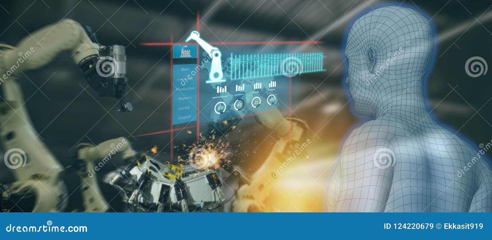 Iot Industry 4.0 Concept,industrial Engineer Using Artificial ...