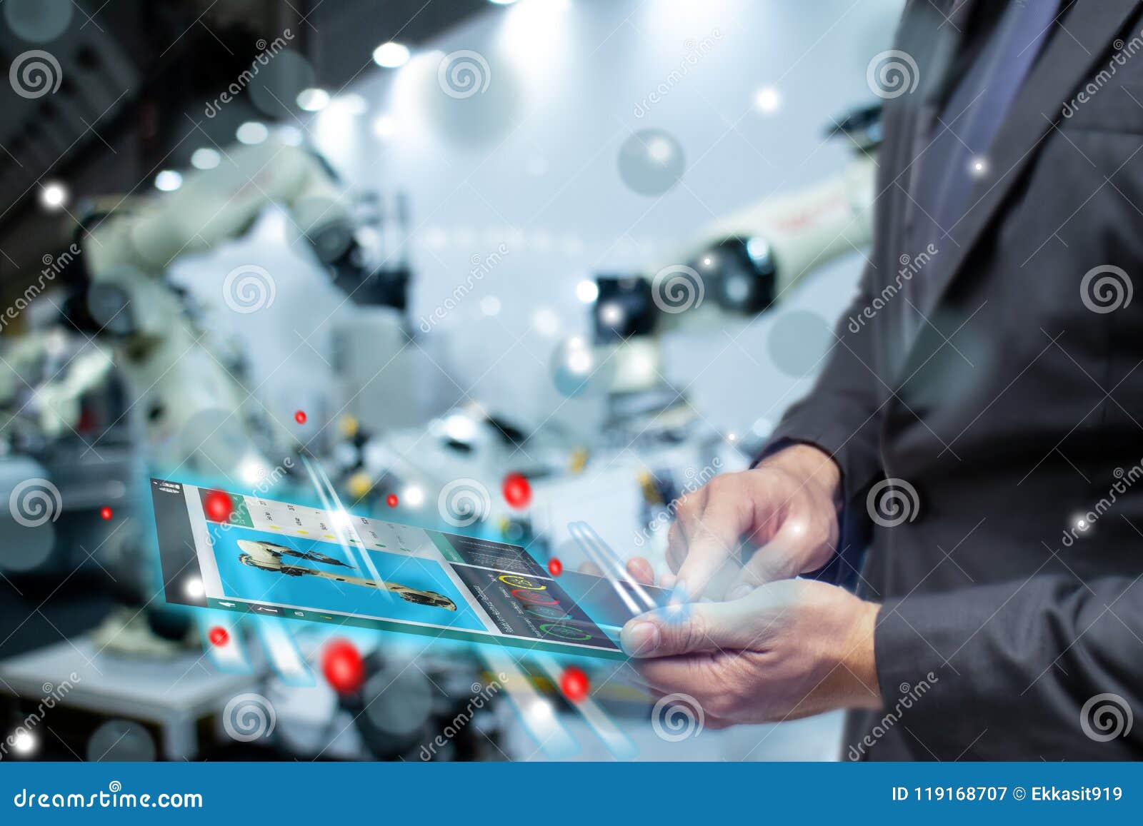 Iot Internet or Intelligence of Things in Industrial Concept, Business ...