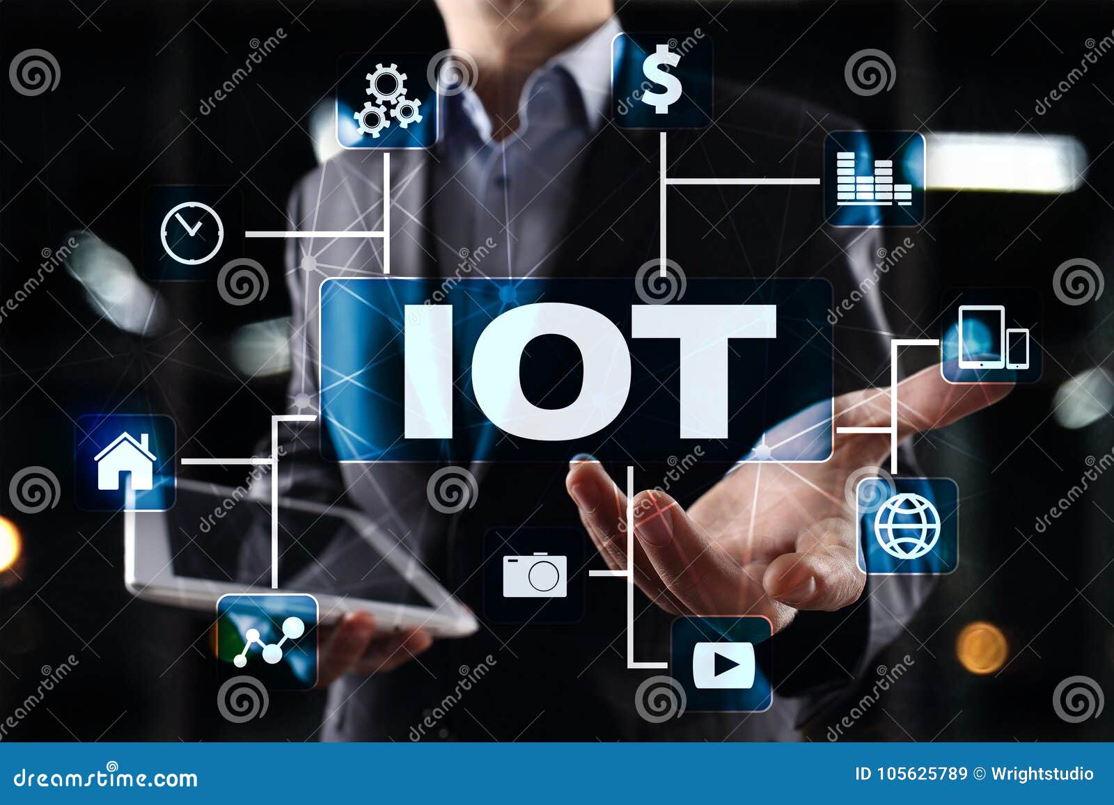 IOT. Internet of Thing Concept. Multichannel Online Communication ...