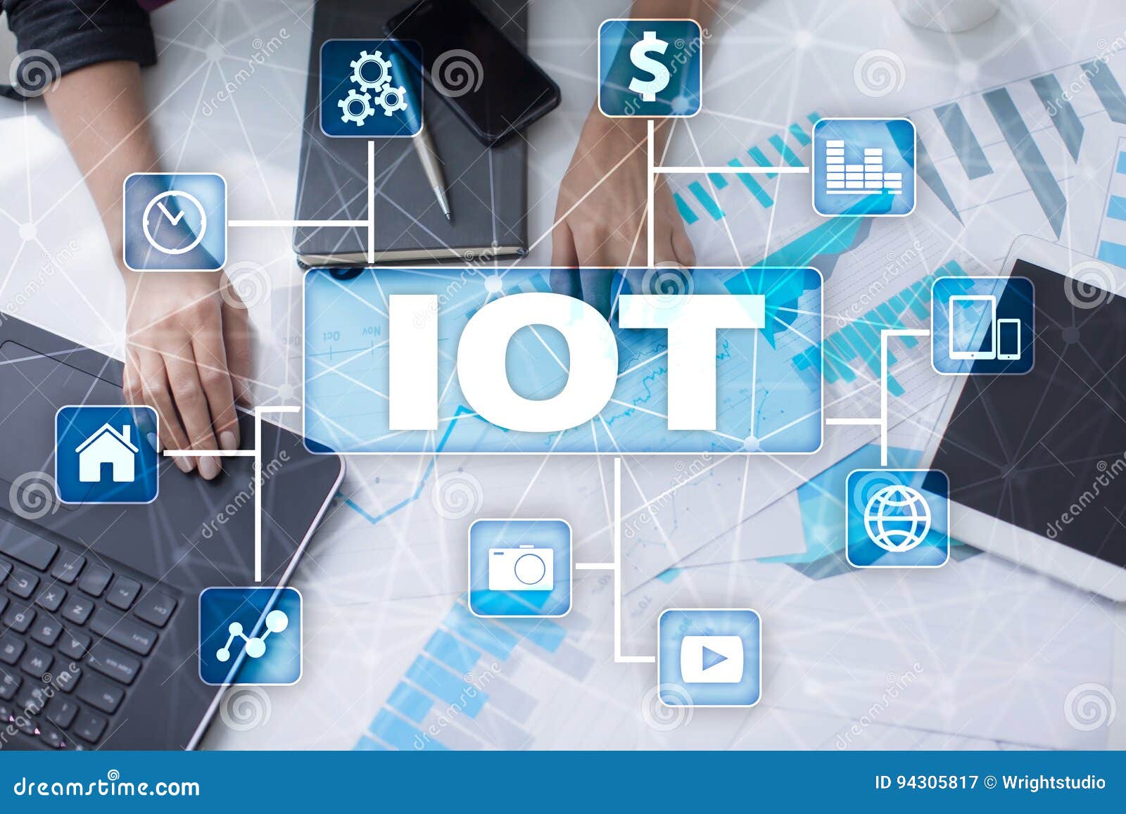IOT. Internet of Thing Concept Stock Image - Image of monitoring ...