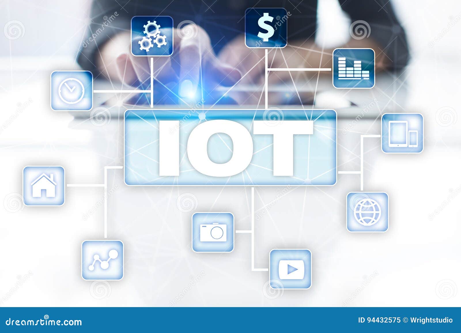 IOT. Internet of Thing Concept Stock Illustration - Illustration of ...