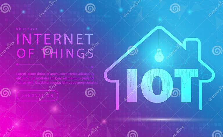 IoT Internet of Things Abstract Background Concept, Digital Technology ...