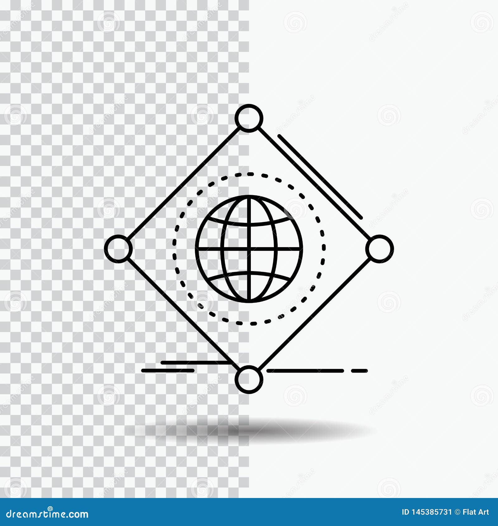 IOT, Internet, Things, of, Global Line Icon on Transparent Background ...