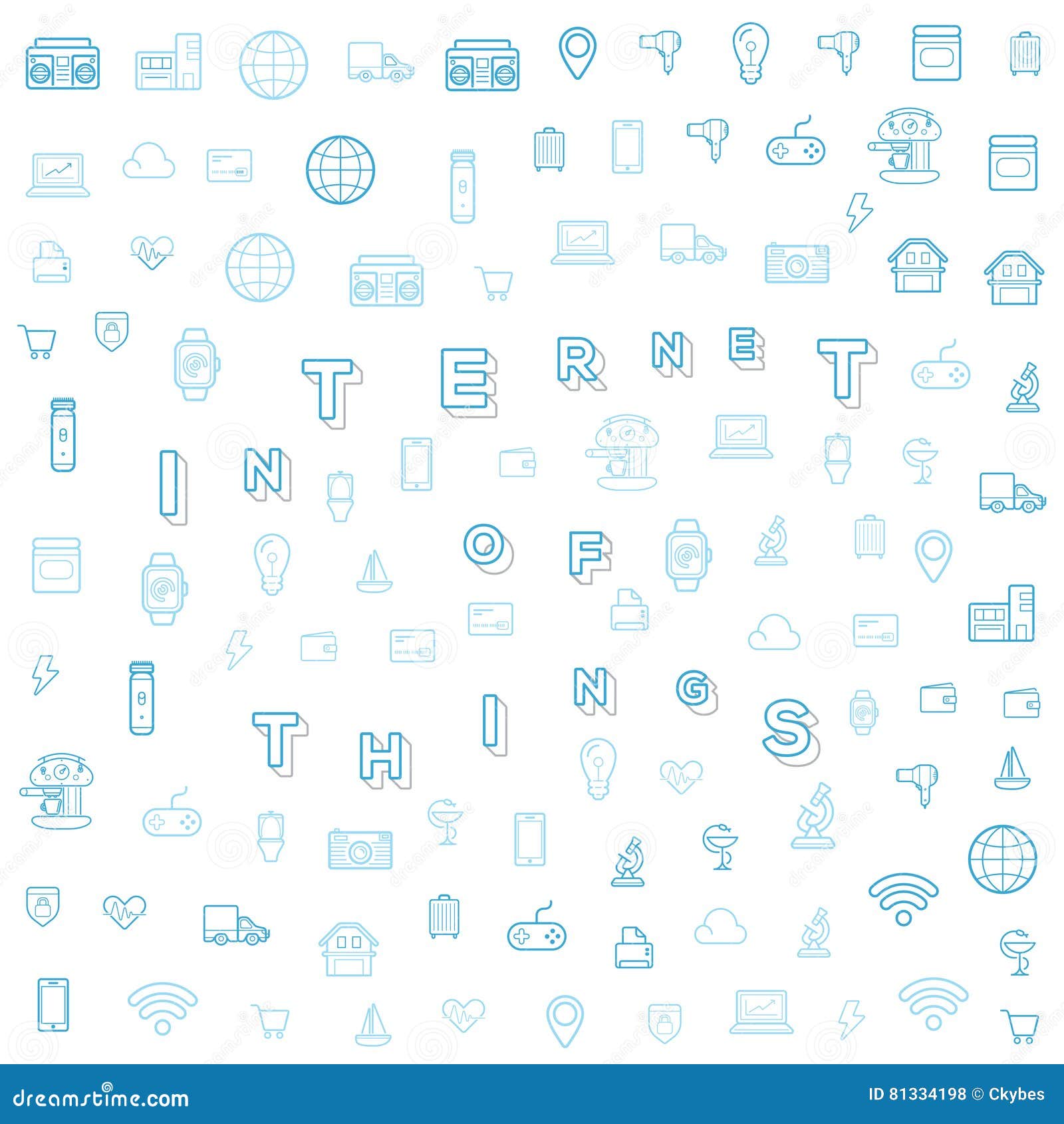 IOT Internet of Things Smart Home Vector Quality Design with Icons ...