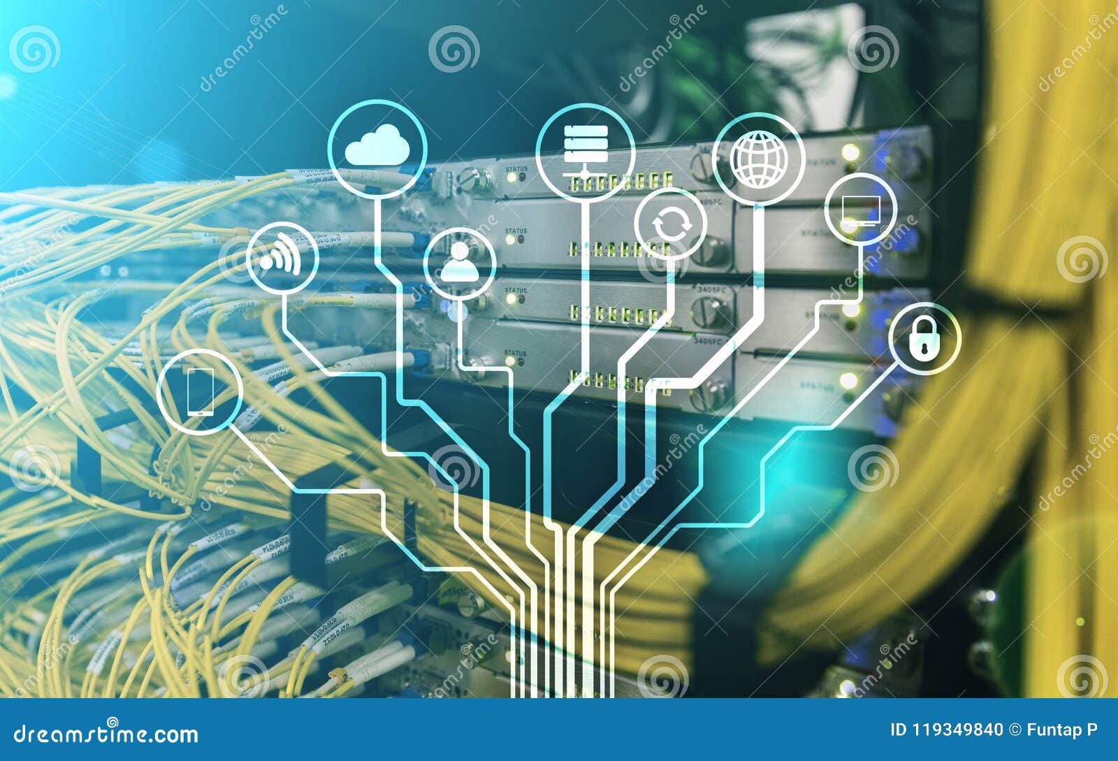 IOT, Internet of Things, Telecommunication Concept Stock Illustration ...