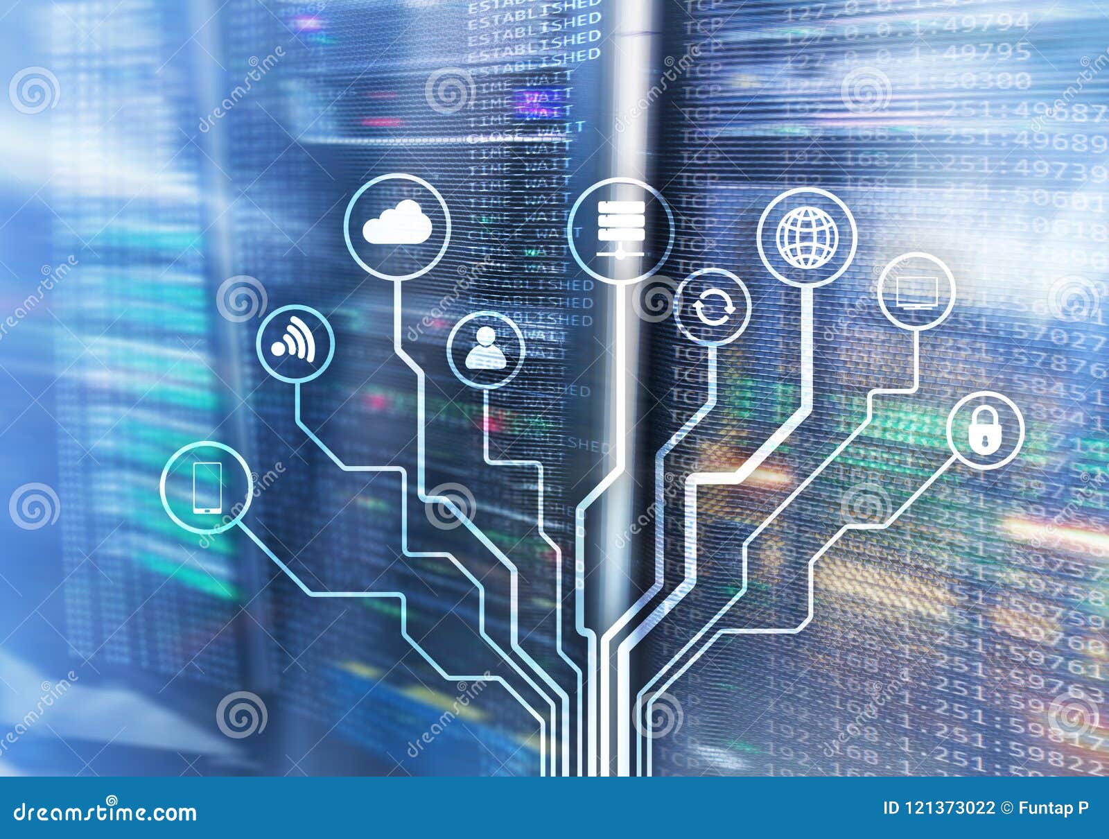 IOT, Internet of Things, Telecommunication Concept Stock Photo - Image ...