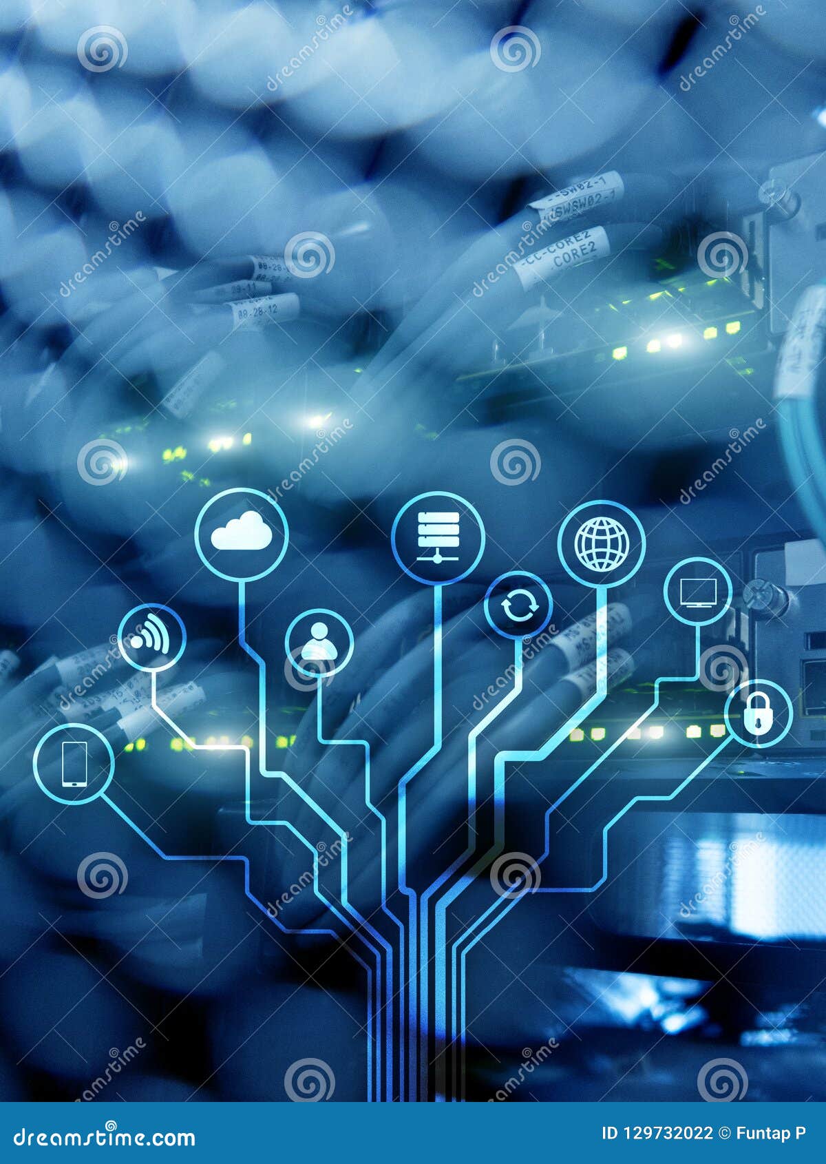 IOT, Internet of Things, Telecommunication Concept Stock Photo - Image ...