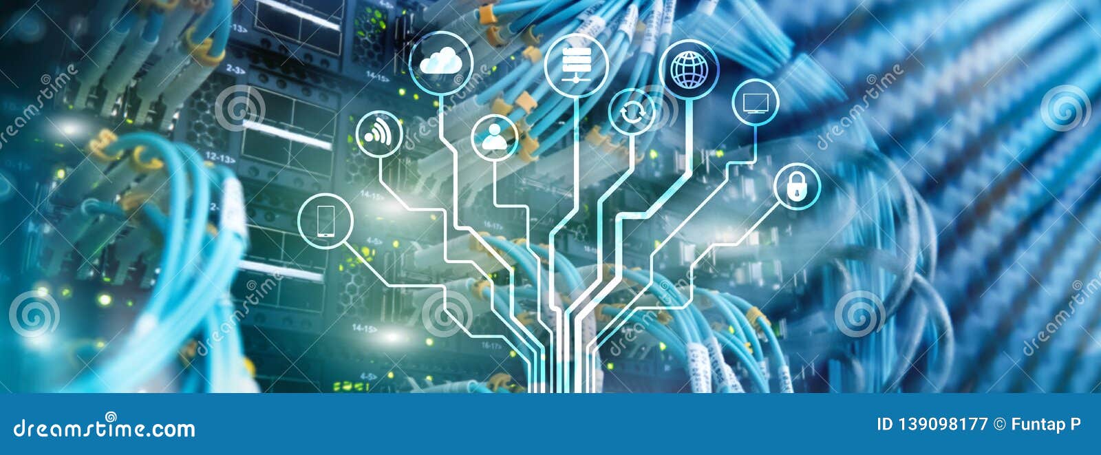 IOT, Internet of Things, Telecommunication Concept. Server Room. Stock ...