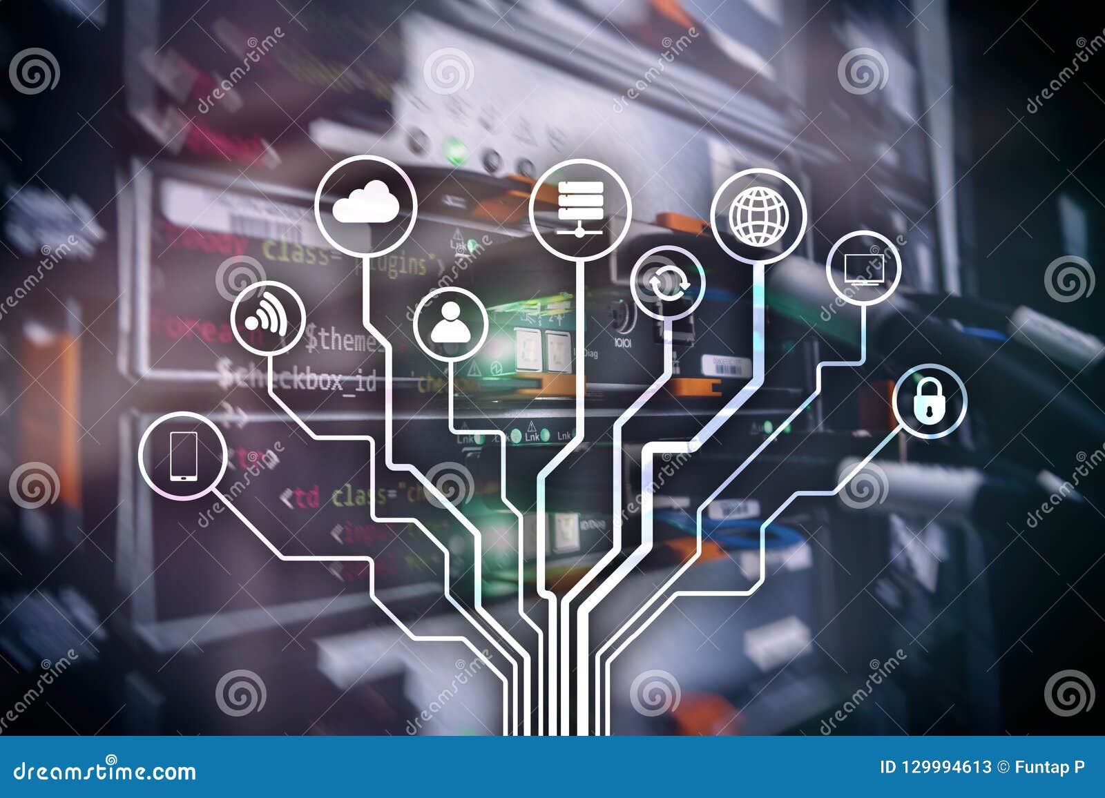 IOT, Internet of Things, Telecommunication Concept Stock Illustration ...