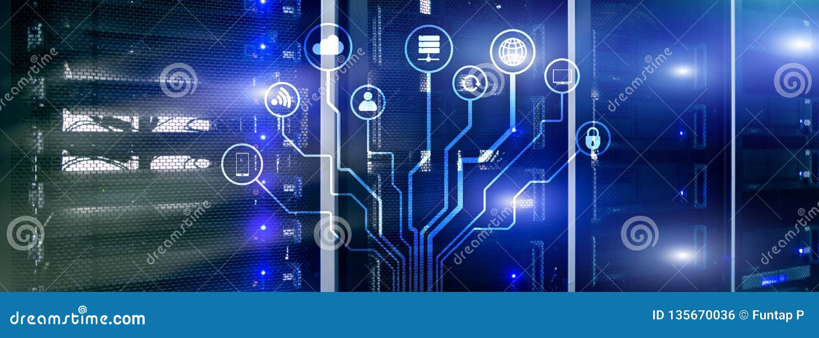 IOT, Internet of Things, Telecommunication Concept Server Room. Stock ...