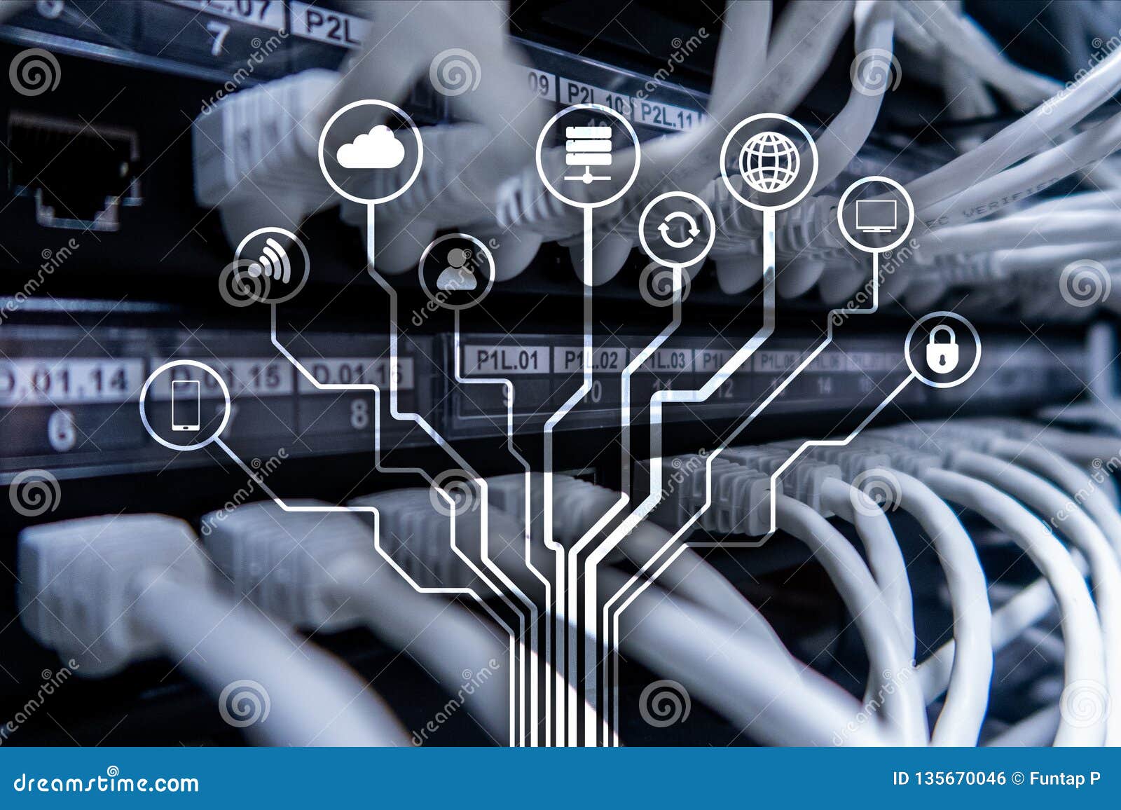 IOT, Internet of Things, Telecommunication Concept Server Room. Stock ...