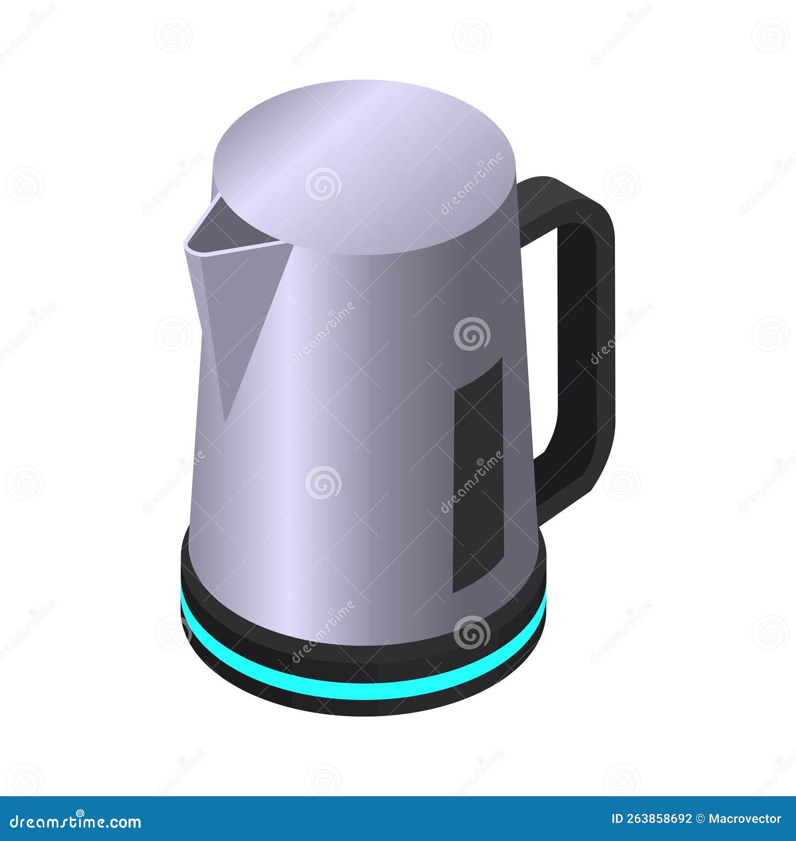 IoT Kettle Isometric Composition Stock Vector - Illustration of ...