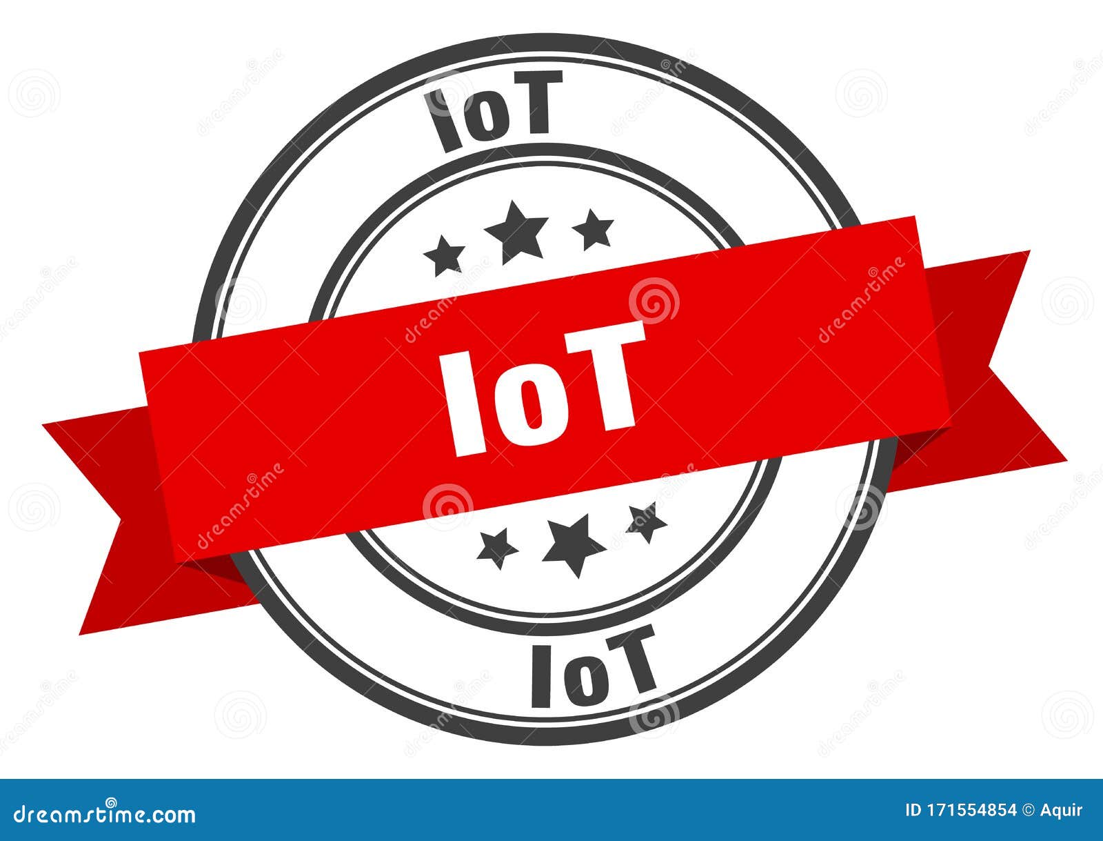 Iot Label. Iot Round Band Sign Stock Vector - Illustration of emblem ...