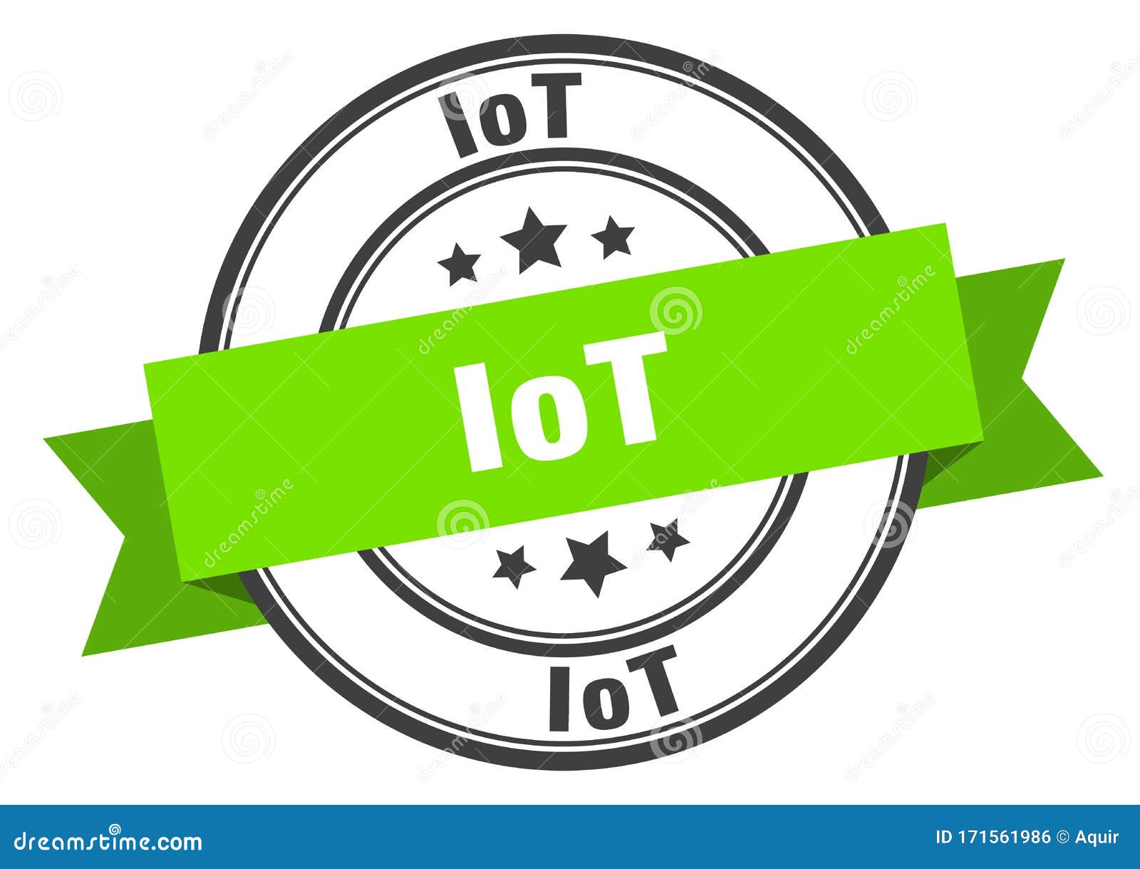 Iot Label. Iot Round Band Sign Stock Vector - Illustration of flat ...