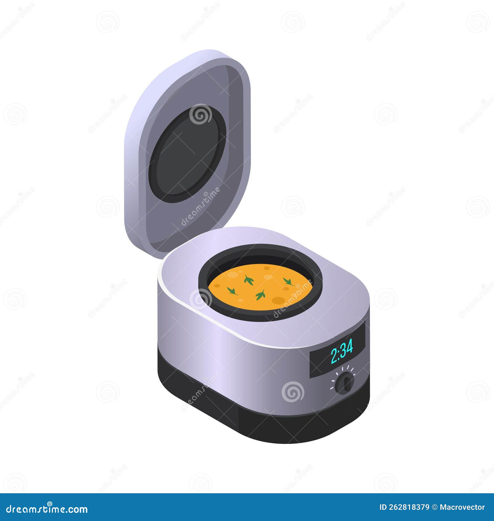 IoT Multi Cooker Composition Stock Illustration - Illustration of ...