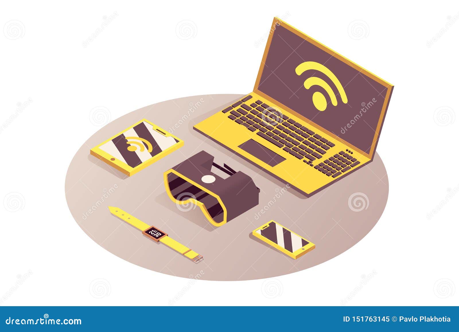 Iot, Portable Devices Vector Isometric Illustration. Internet of Things ...