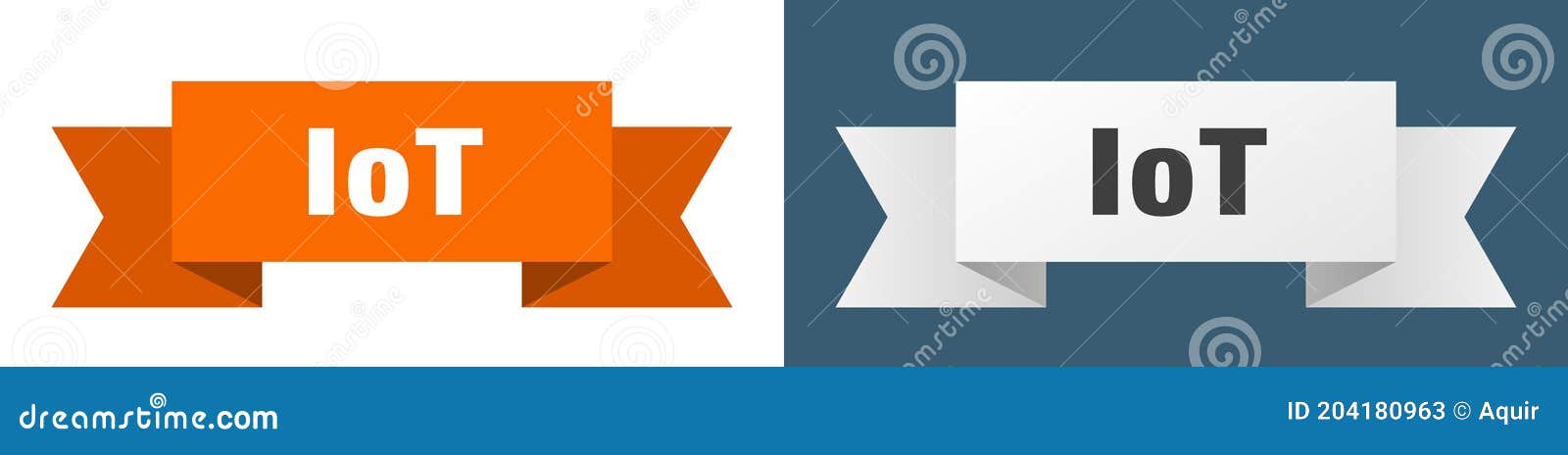 Iot Ribbon. Iot Isolated Paper Sign. Banner Stock Vector - Illustration ...