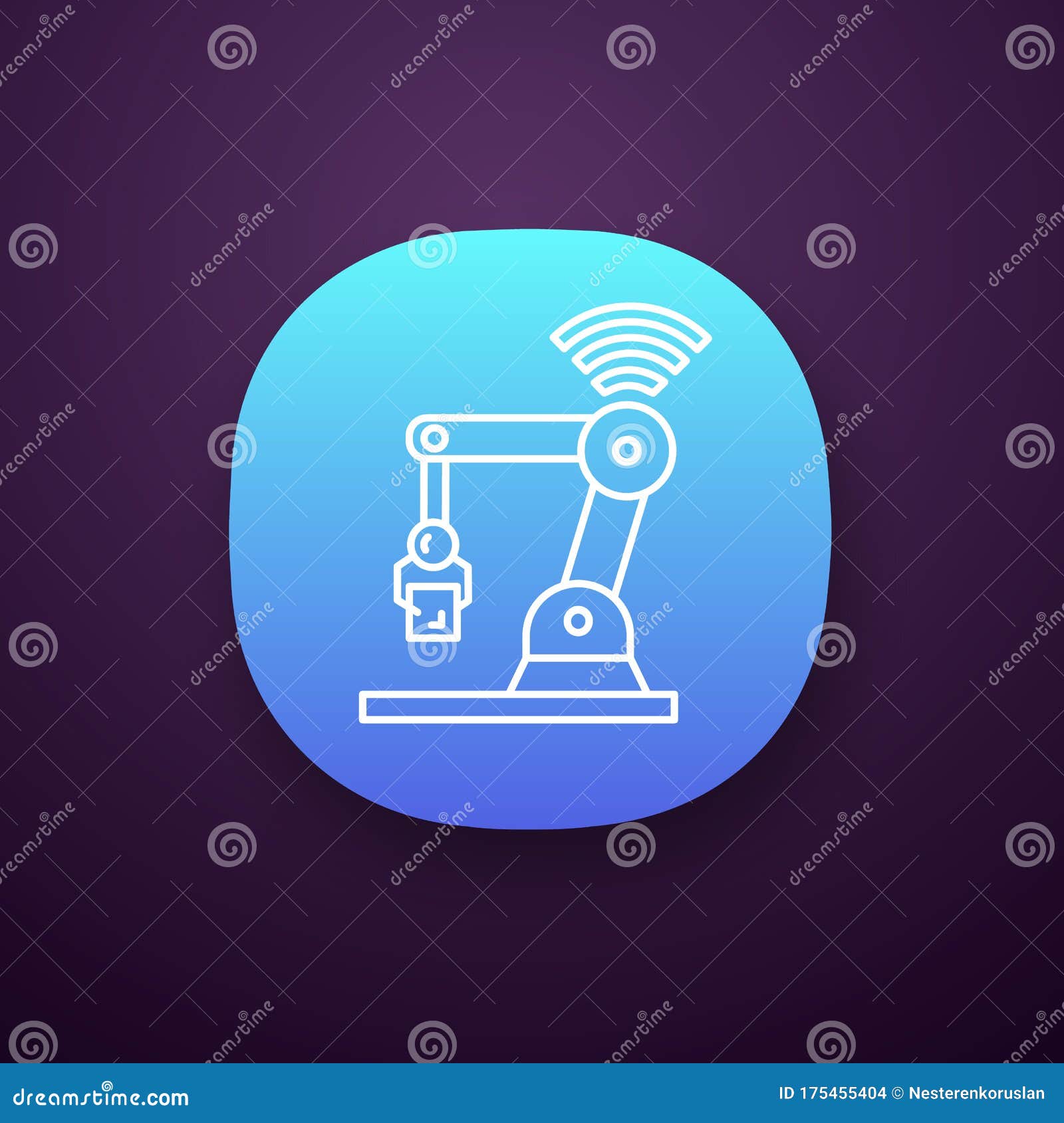 IoT robot app icon stock vector. Illustration of logo - 175455404