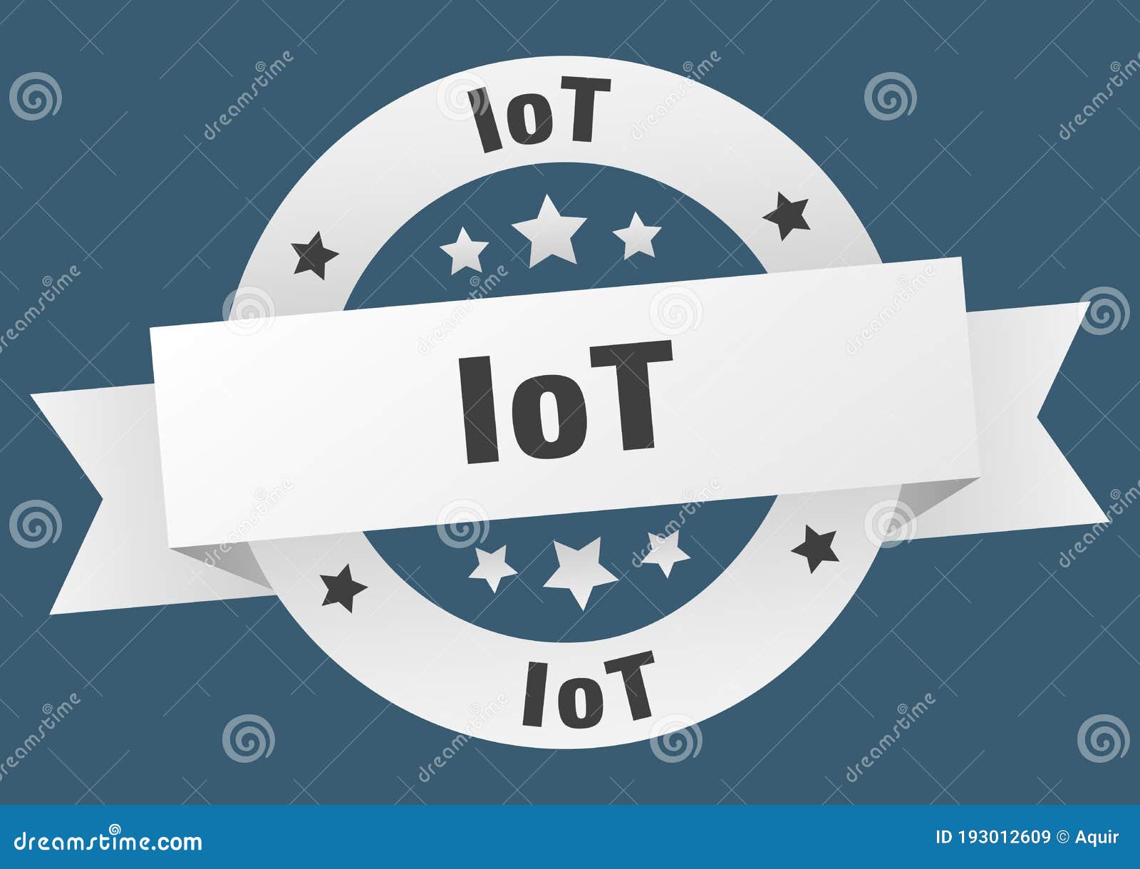 Iot Round Ribbon Isolated Label. Iot Sign Stock Vector - Illustration ...