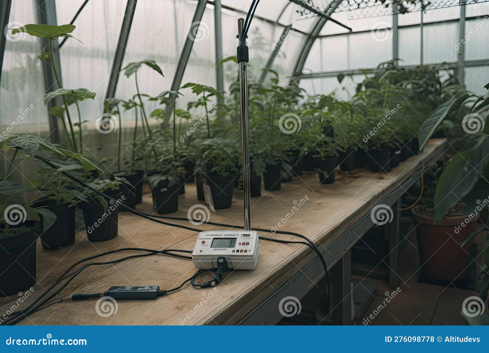 Iot Sensor, Measuring Temperature and Humidity in Greenhouse Stock ... Iot Sensor, Measuring Temperature and Humidity in Greenhouse Stock ...