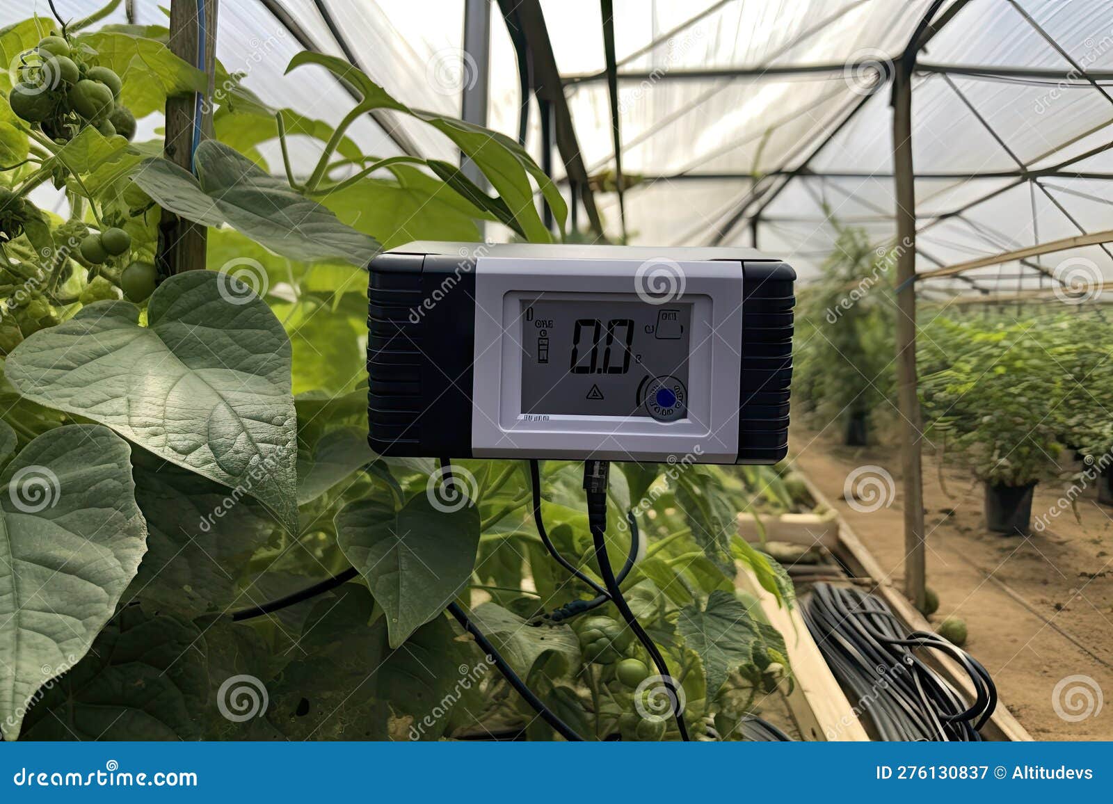 Iot Sensor, Measuring Temperature and Humidity in Greenhouse Stock ... Iot Sensor, Measuring Temperature and Humidity in Greenhouse Stock ...