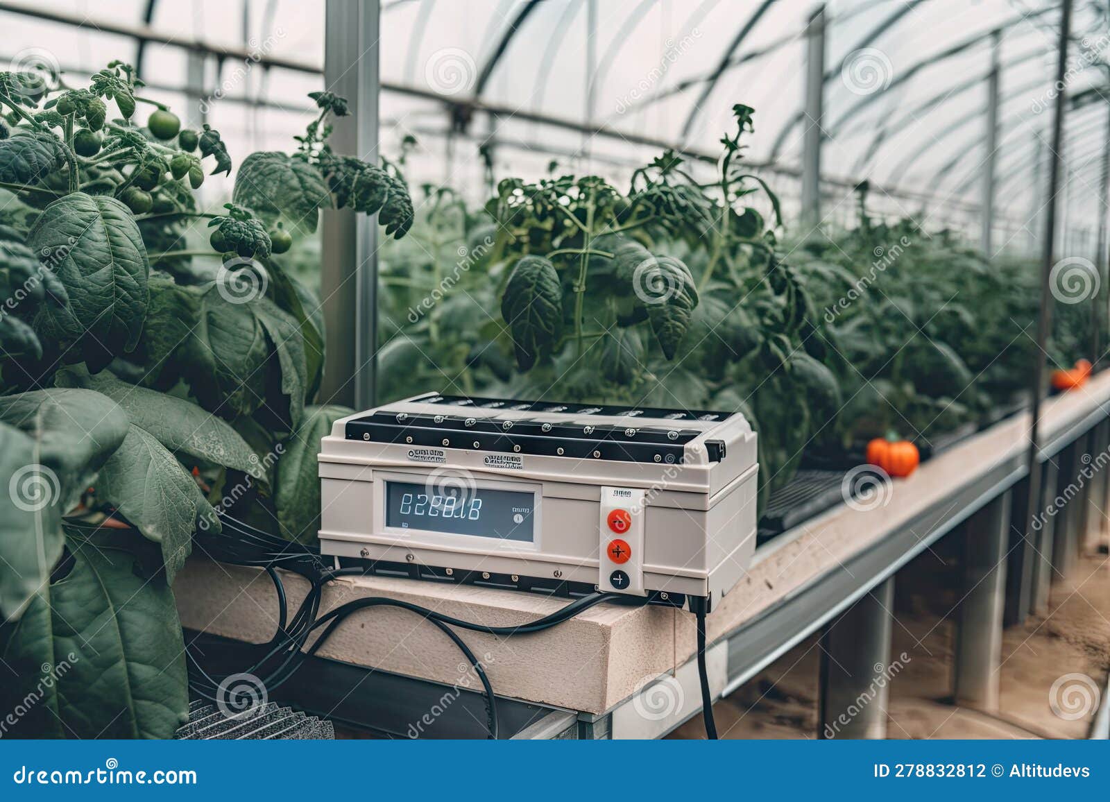 Iot Sensor, Measuring Temperature and Humidity in Greenhouse Stock ... Iot Sensor, Measuring Temperature and Humidity in Greenhouse Stock ...