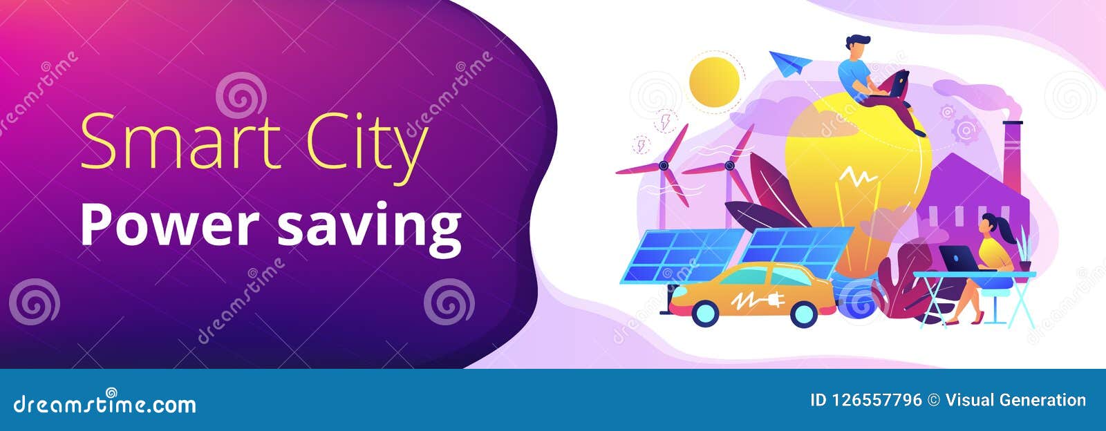 IoT, Smart City and System Modelling Header Banner. Stock Vector ...