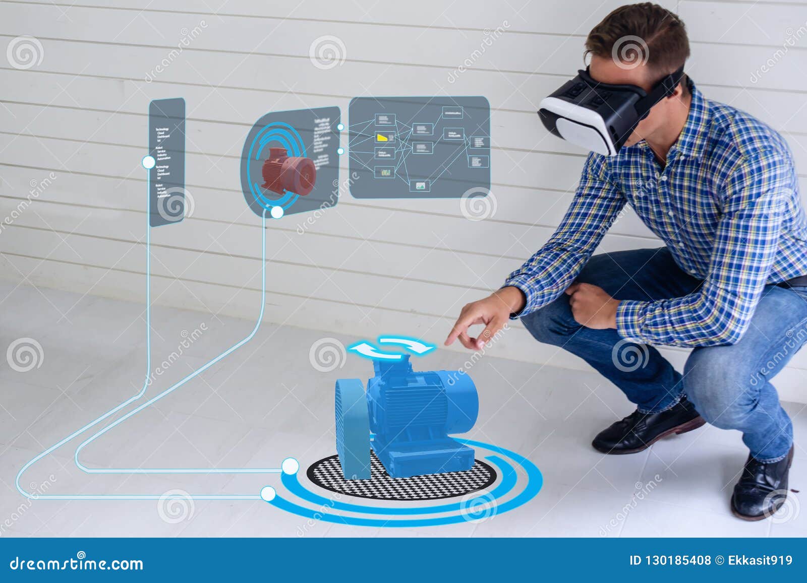 Iot Smart Technology Futuristic in Industry 4.0 Concept, Engineer Use ...