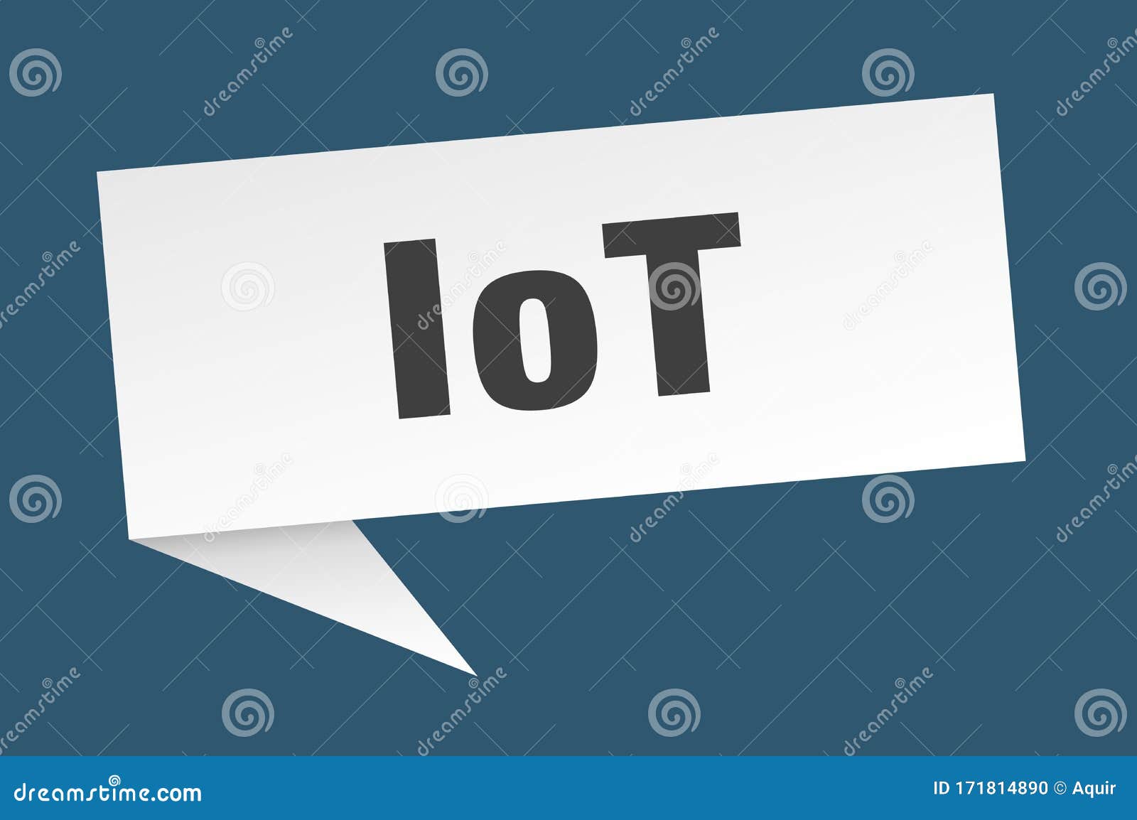Iot Speech Bubble. Iot Ribbon Sign Stock Vector - Illustration of sign ...