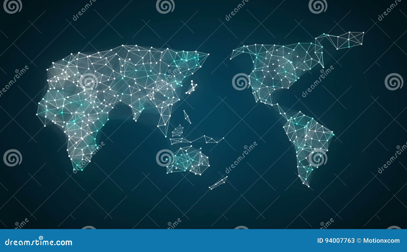 IoT Technology Connect Global World Map. Dots Makes World Map, Internet ...