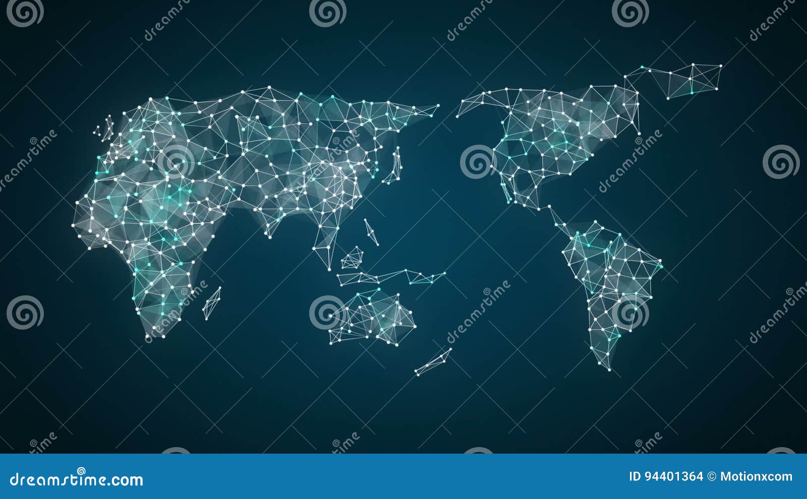 IoT Technology Connect Global World Map. Dots Makes World Map, Internet ...