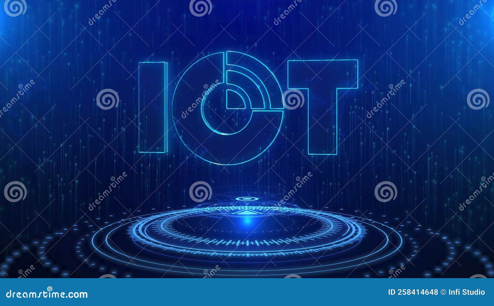 IOT Text Cyberspace Future Digital Technology Hologram Concept. Stock ...