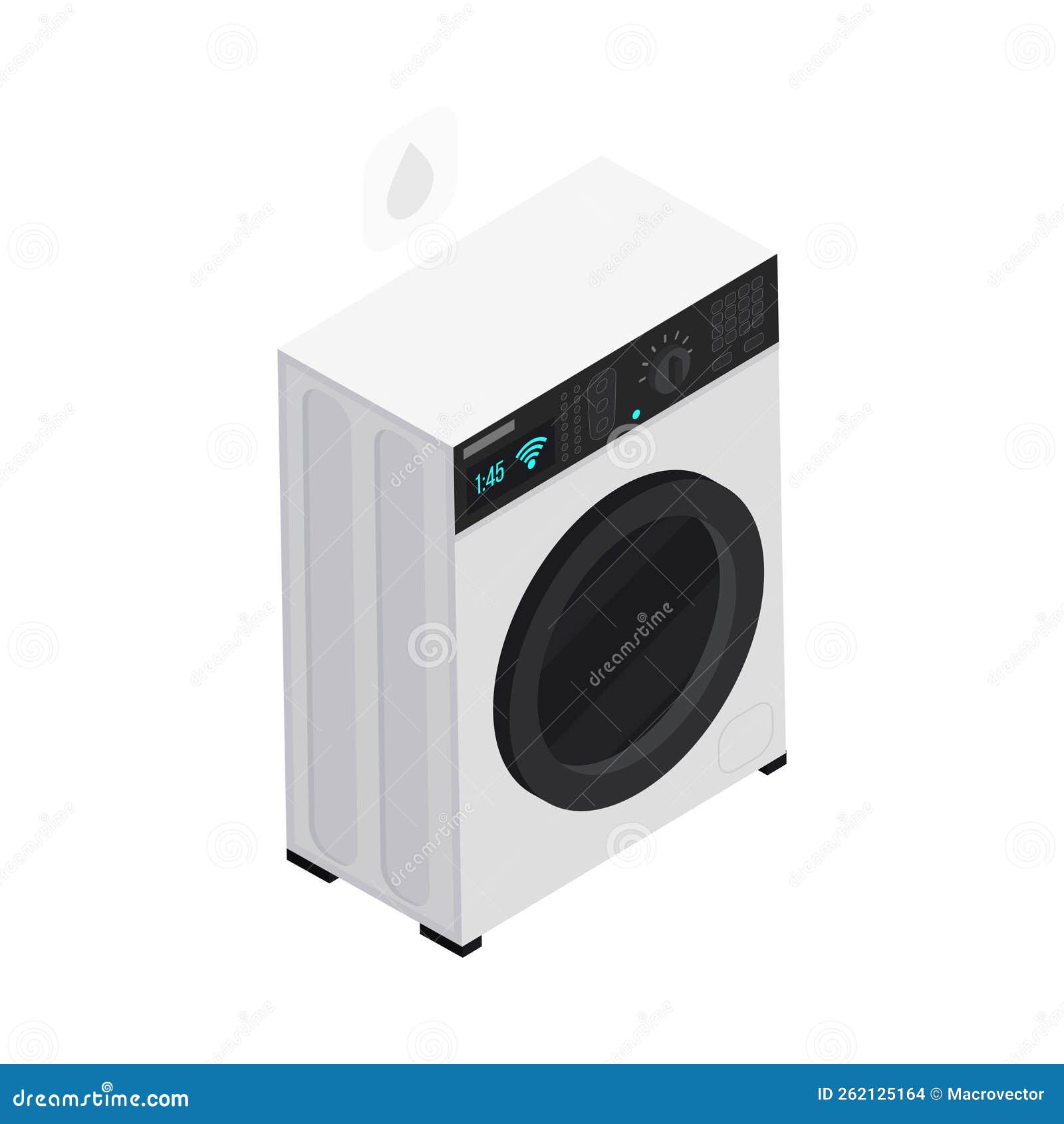 IoT Washing Machine Composition Stock Vector - Illustration of ...