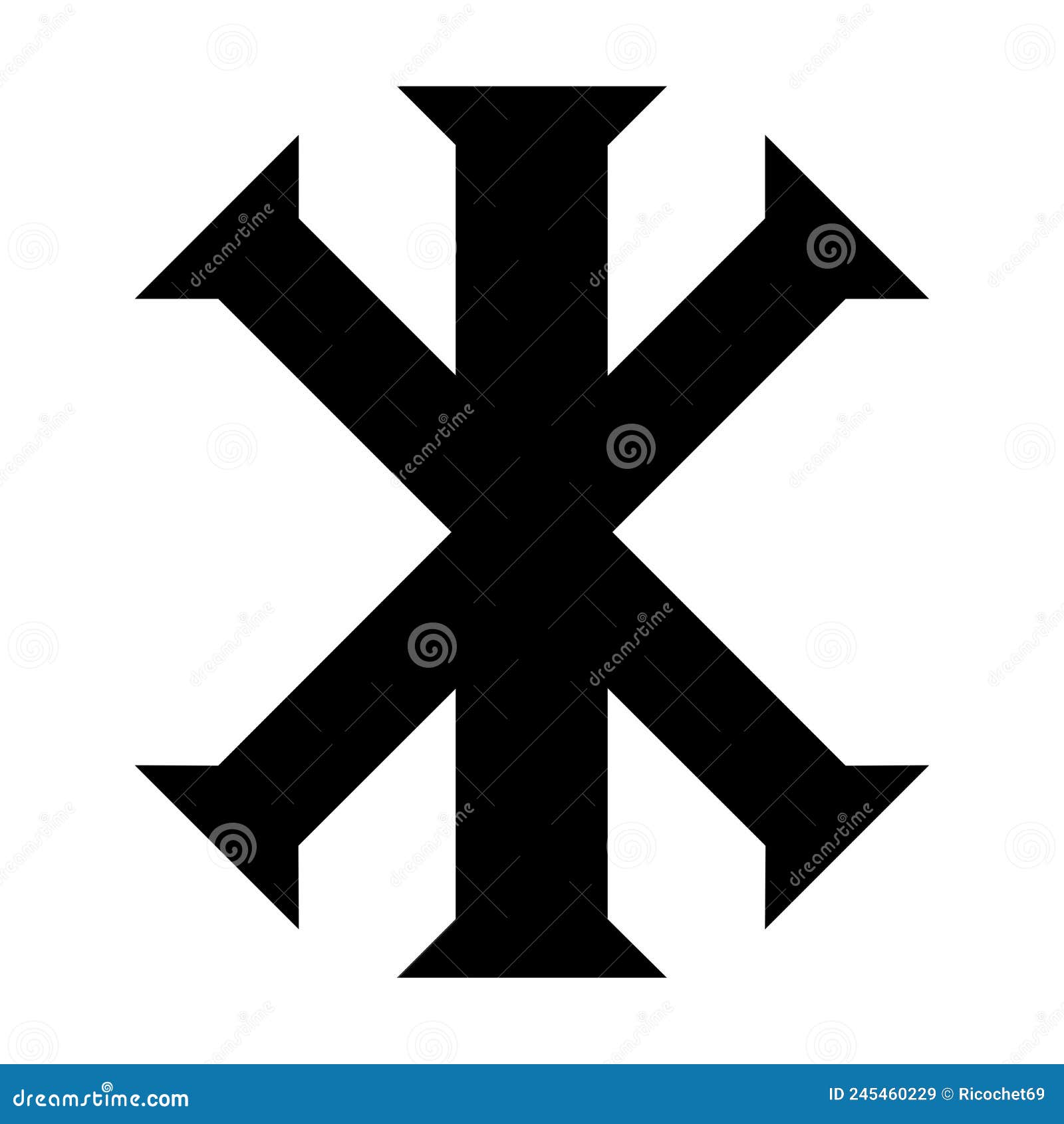 Iota Chi Cross Symbol Icon Stock Illustration | CartoonDealer.com ...