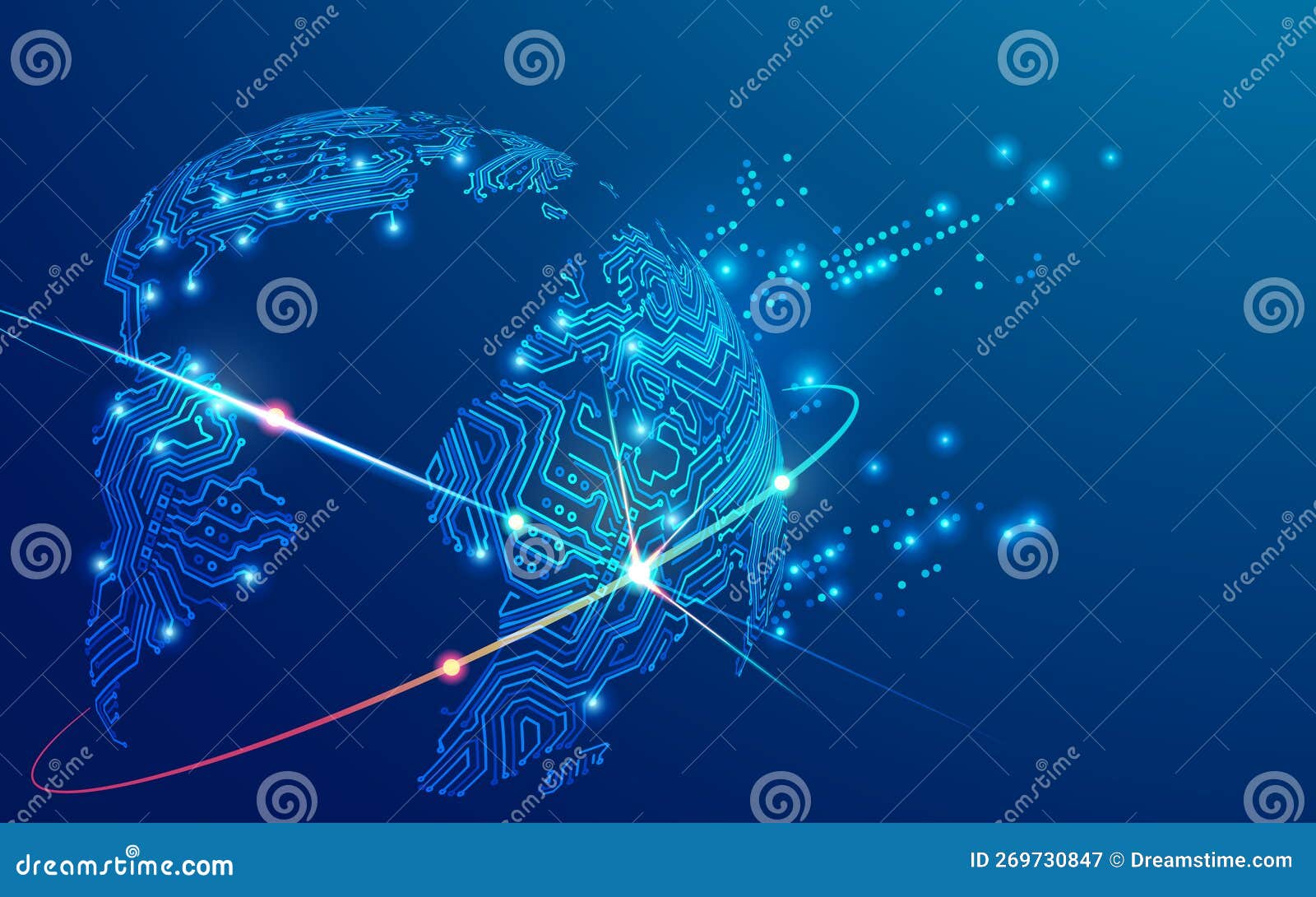 IotWorld stock vector. Illustration of futuristic, global - 269730847