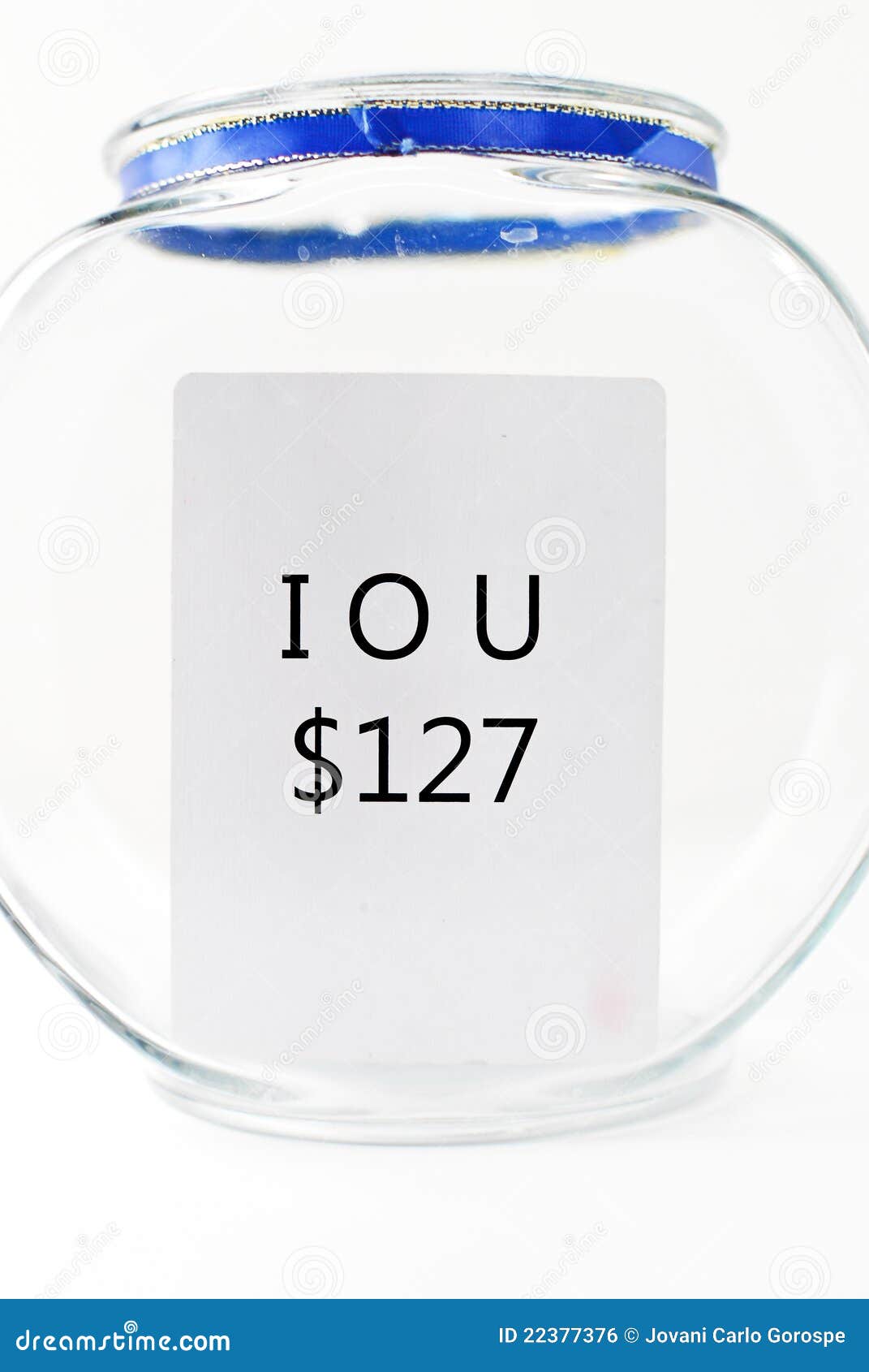 IOU JAR stock photo. Image of greed, note, financial - 22377376