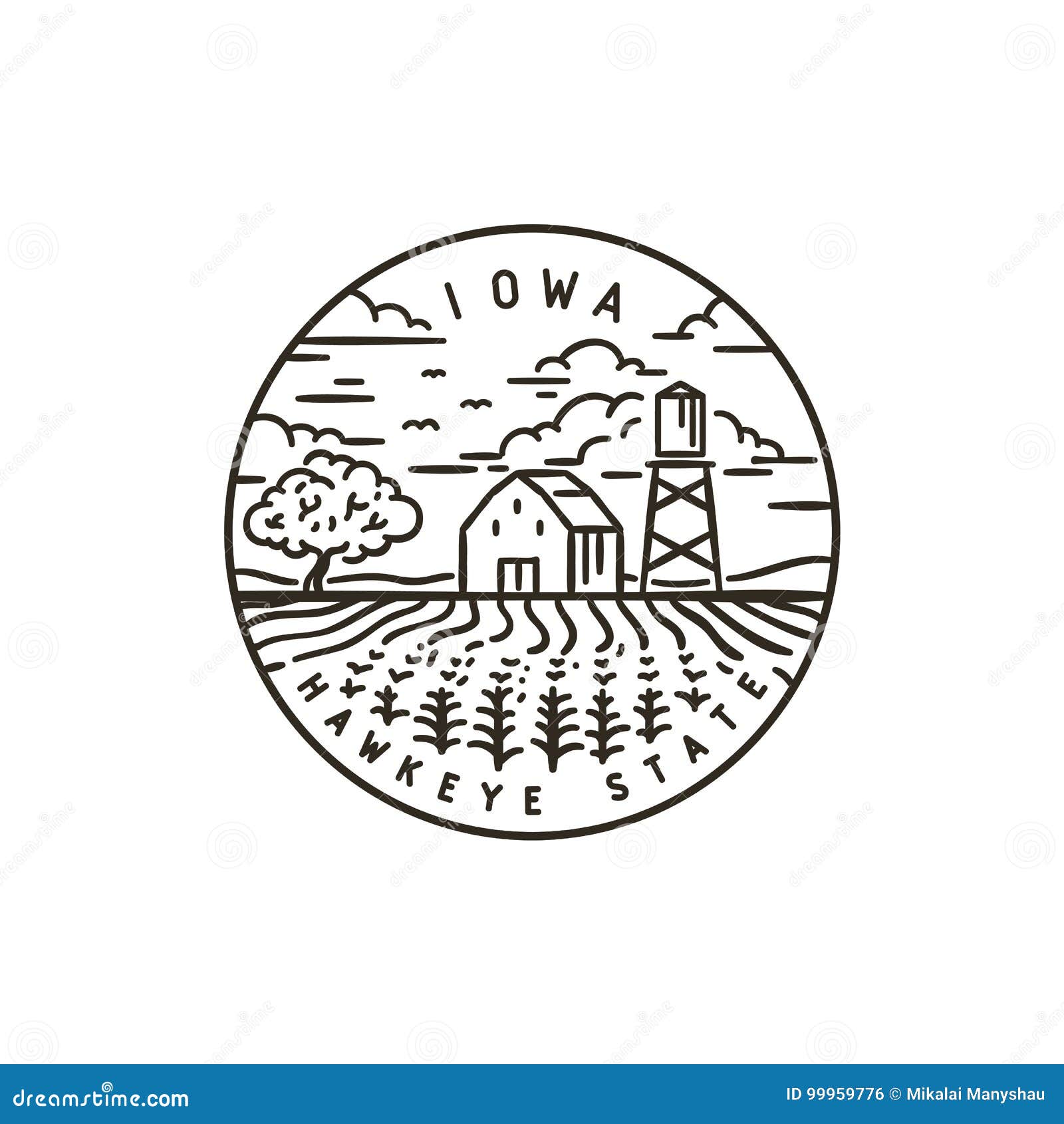 Iowa. Corn field stock vector. Illustration of hipster - 99959776