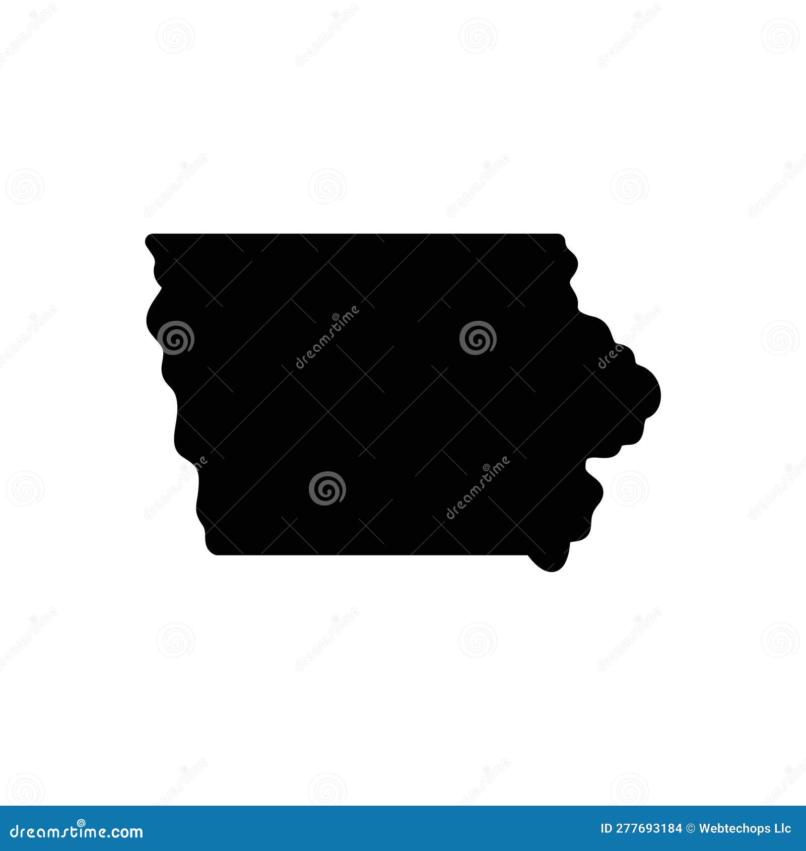 Black Solid Icon for Iowa, Usa and Region Stock Vector - Illustration ...