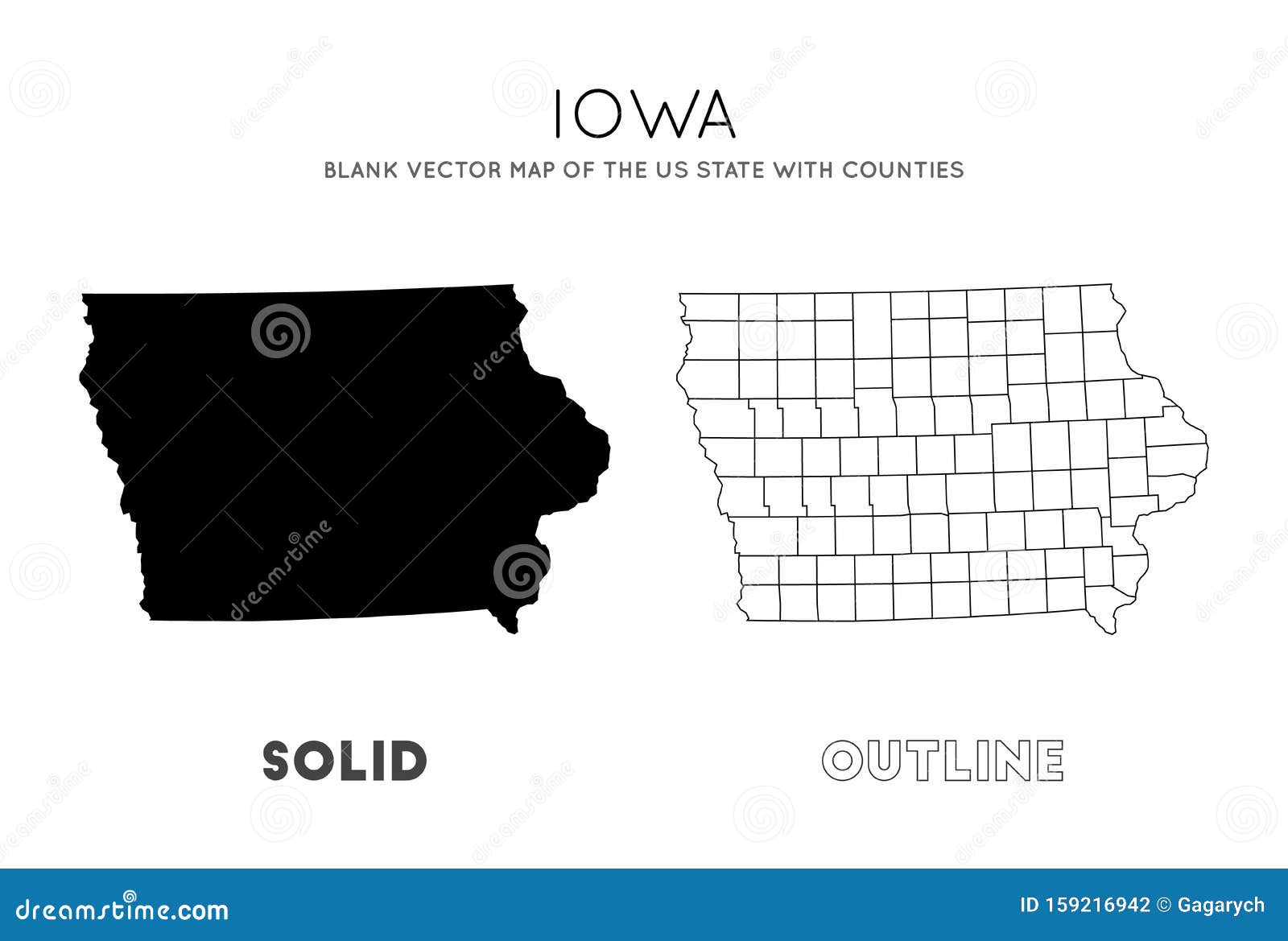 Iowa map. stock vector. Illustration of northern, infographics - 159216942