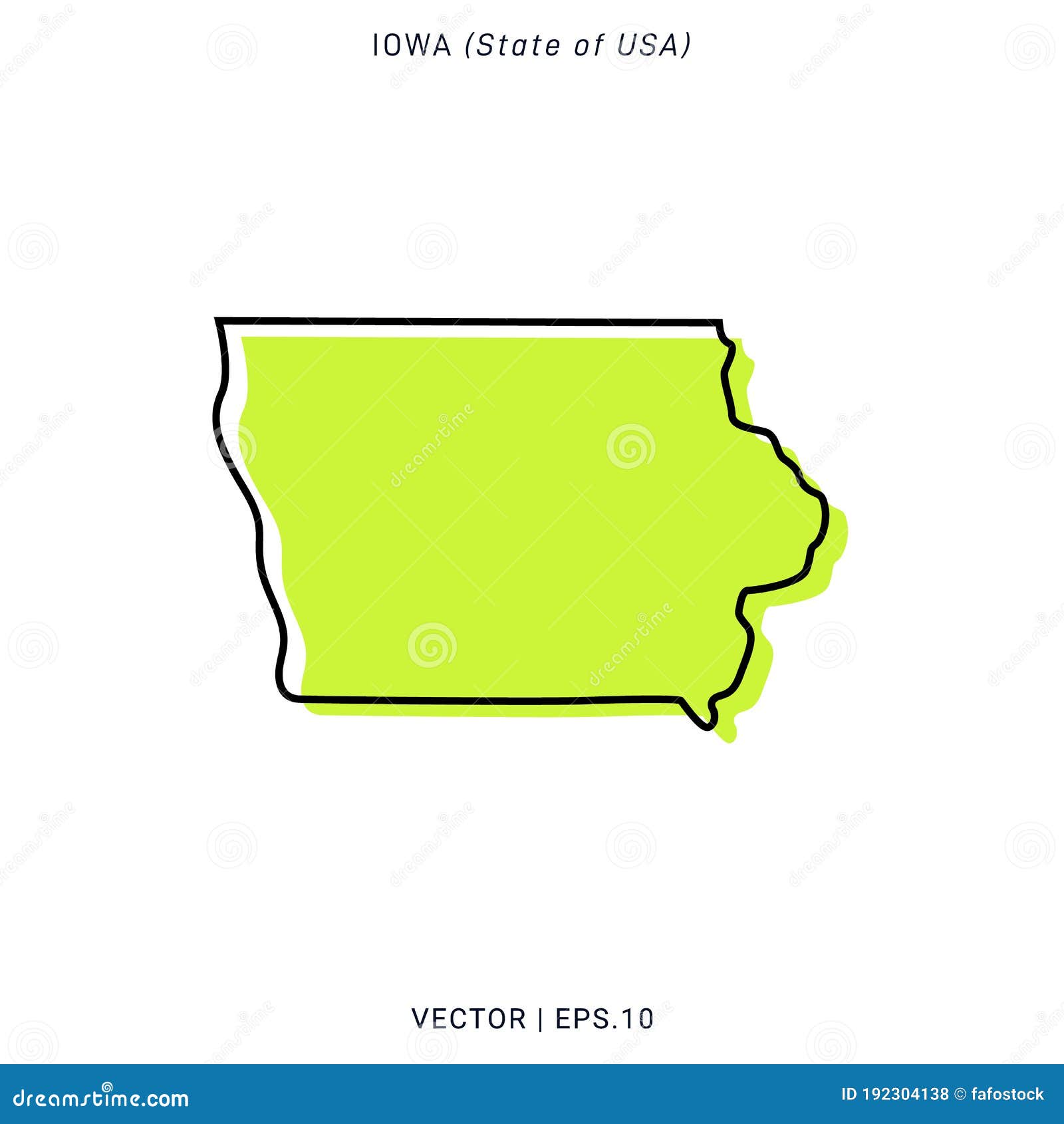 Iowa Map Vector Design Template. Stock Vector - Illustration of design ...