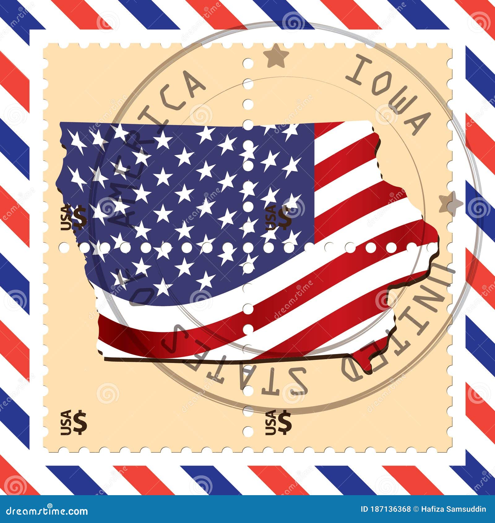 Iowa Stamp. Vector Illustration Decorative Design Stock Vector ...