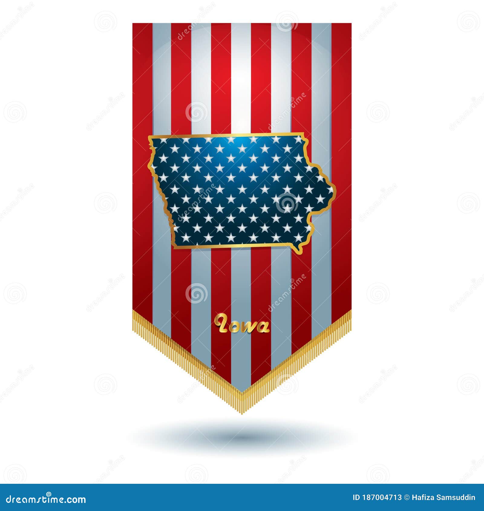 Iowa State Banner. Vector Illustration Decorative Design Stock Vector ...